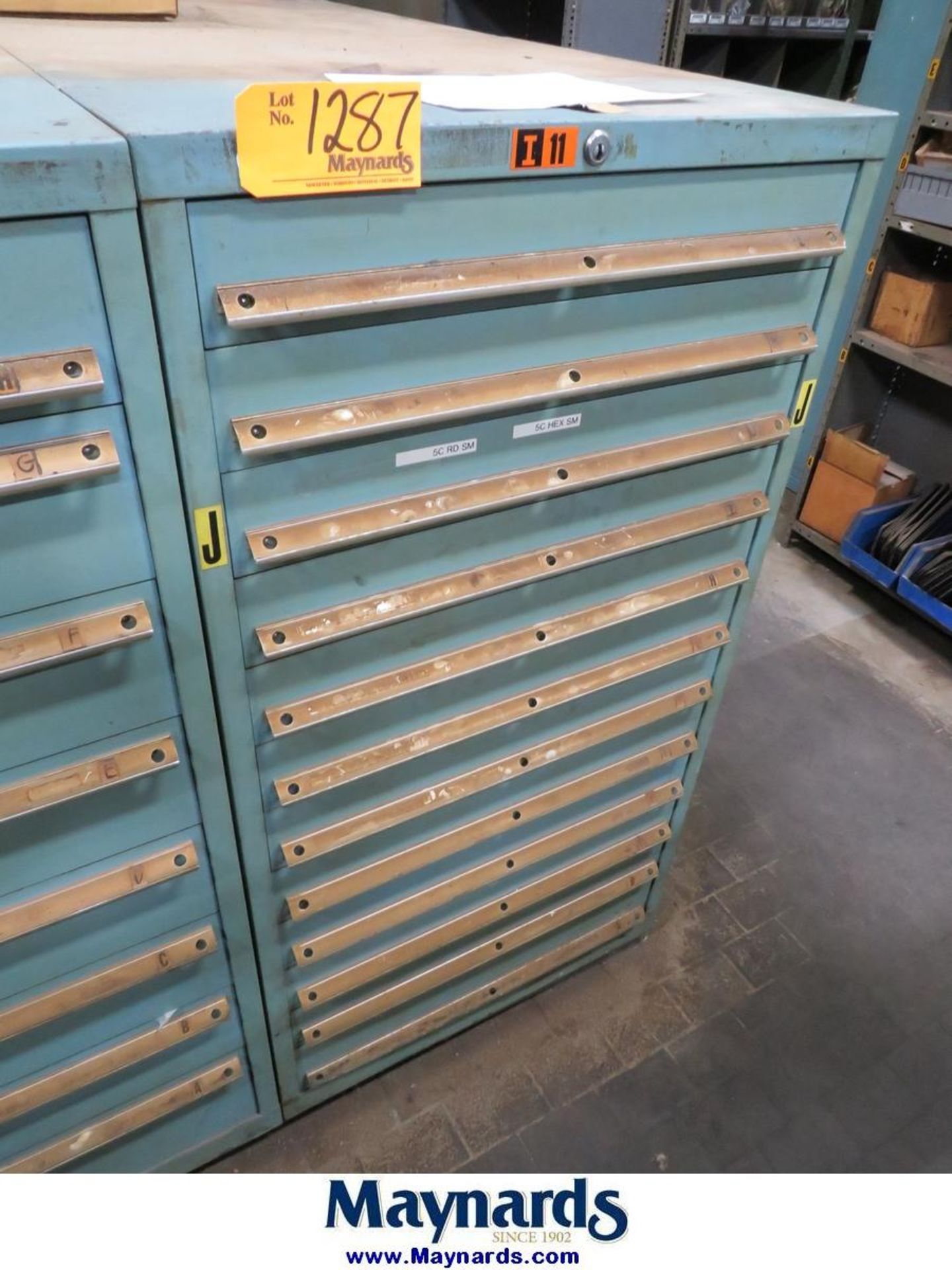 Stanley Vidmar 12-Drawer Parts Cabinet Size 28" W x 28" D x 55" H ...