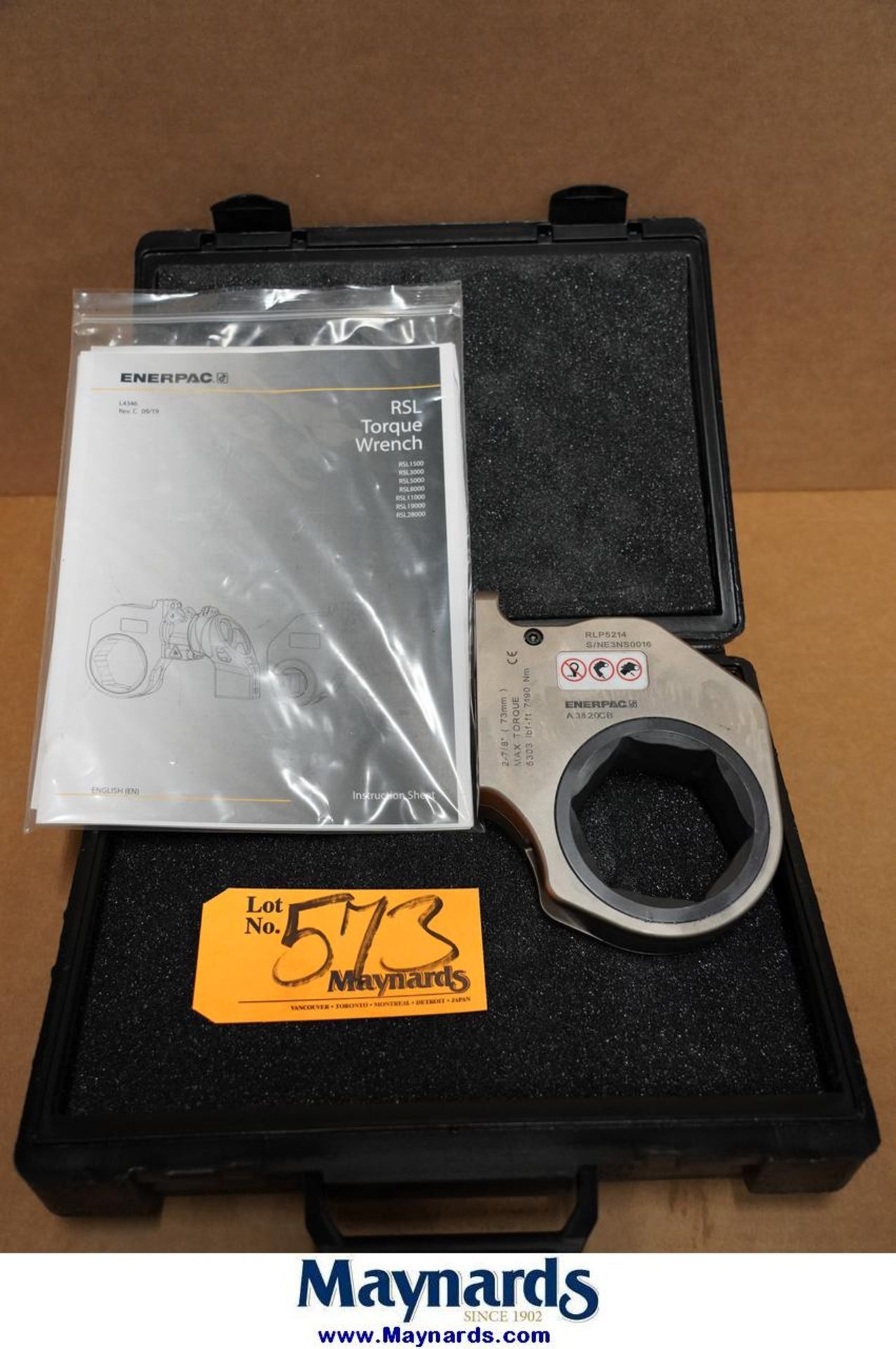 Enerpac RLP5214 RSL5000 Imperial Cassette 2 7/8'' Hexagon AF Size, Max ...