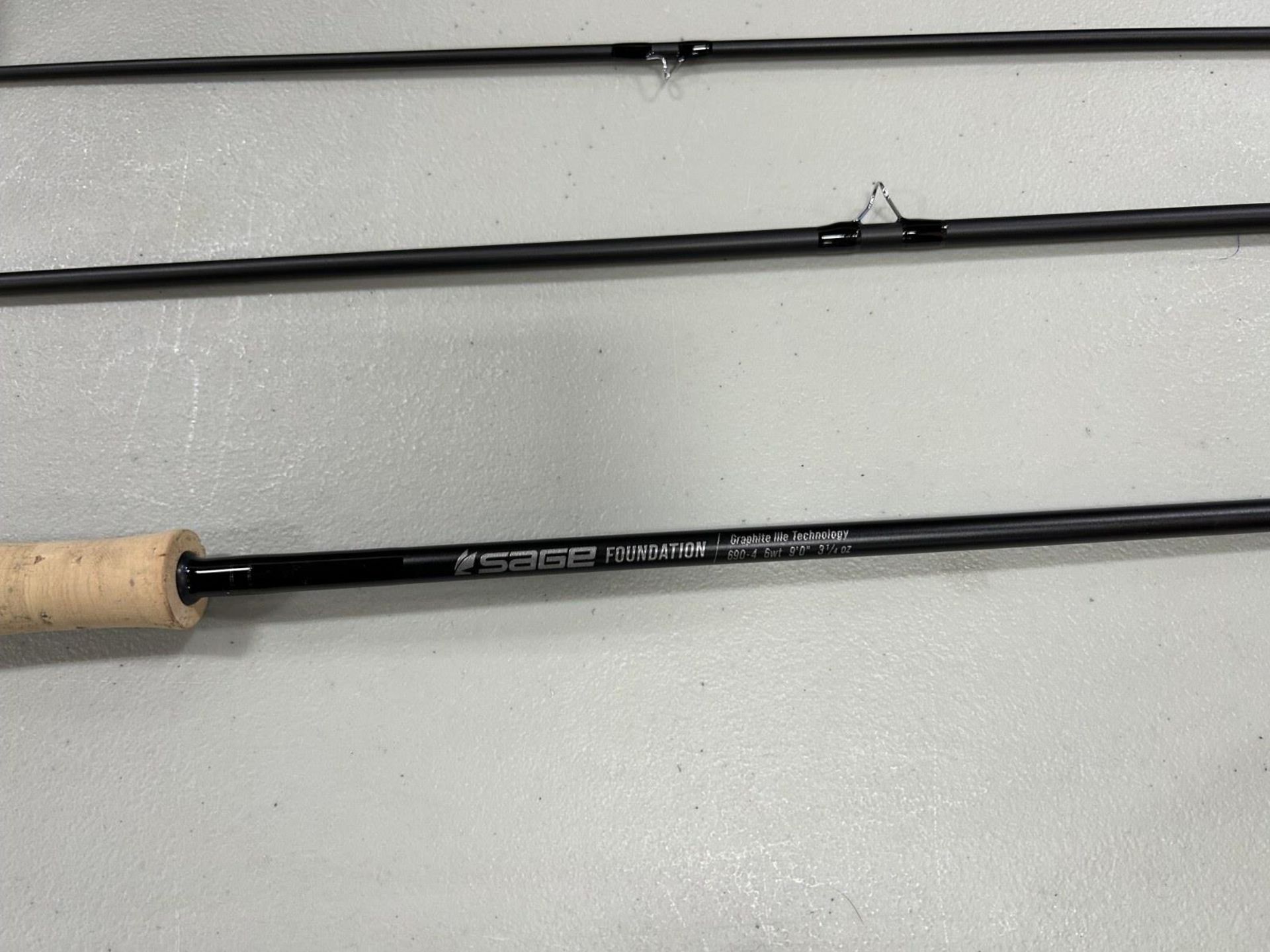 SAGE FOUNDATION 690-4 FLY ROD W/ CASE, REEL, SPOOL