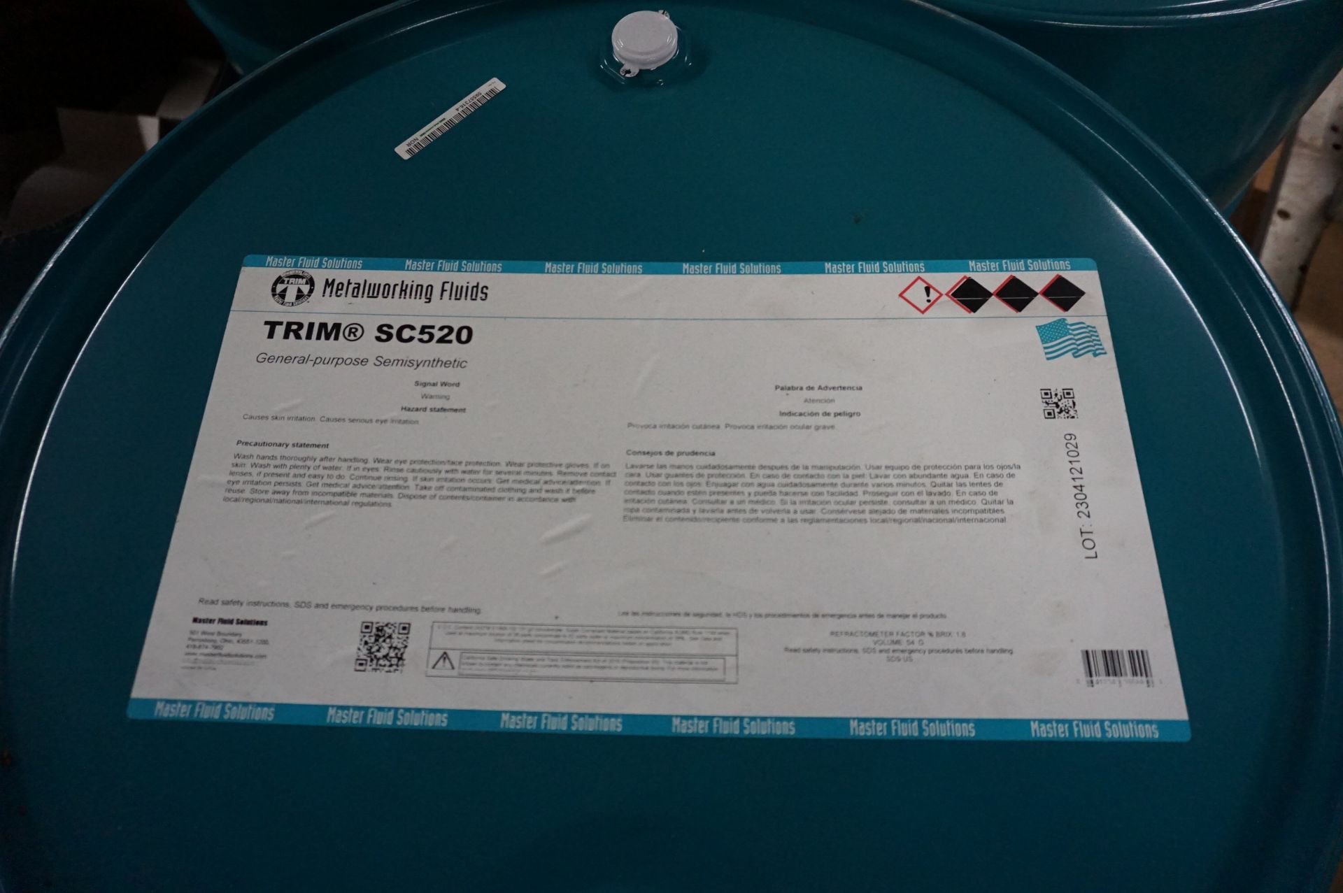 (3 BARRELS) METALWORKING FLUIDS TRIM SC520 GENERAL PURPOSE ...