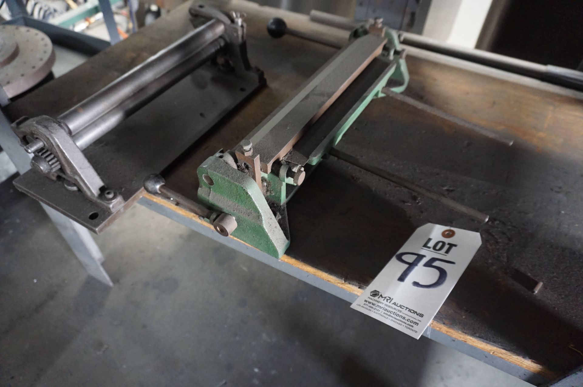 (2) MISC. MINI SHEAR/NOTCHER AND ROLLER, ~16"APPROX LENGTH
