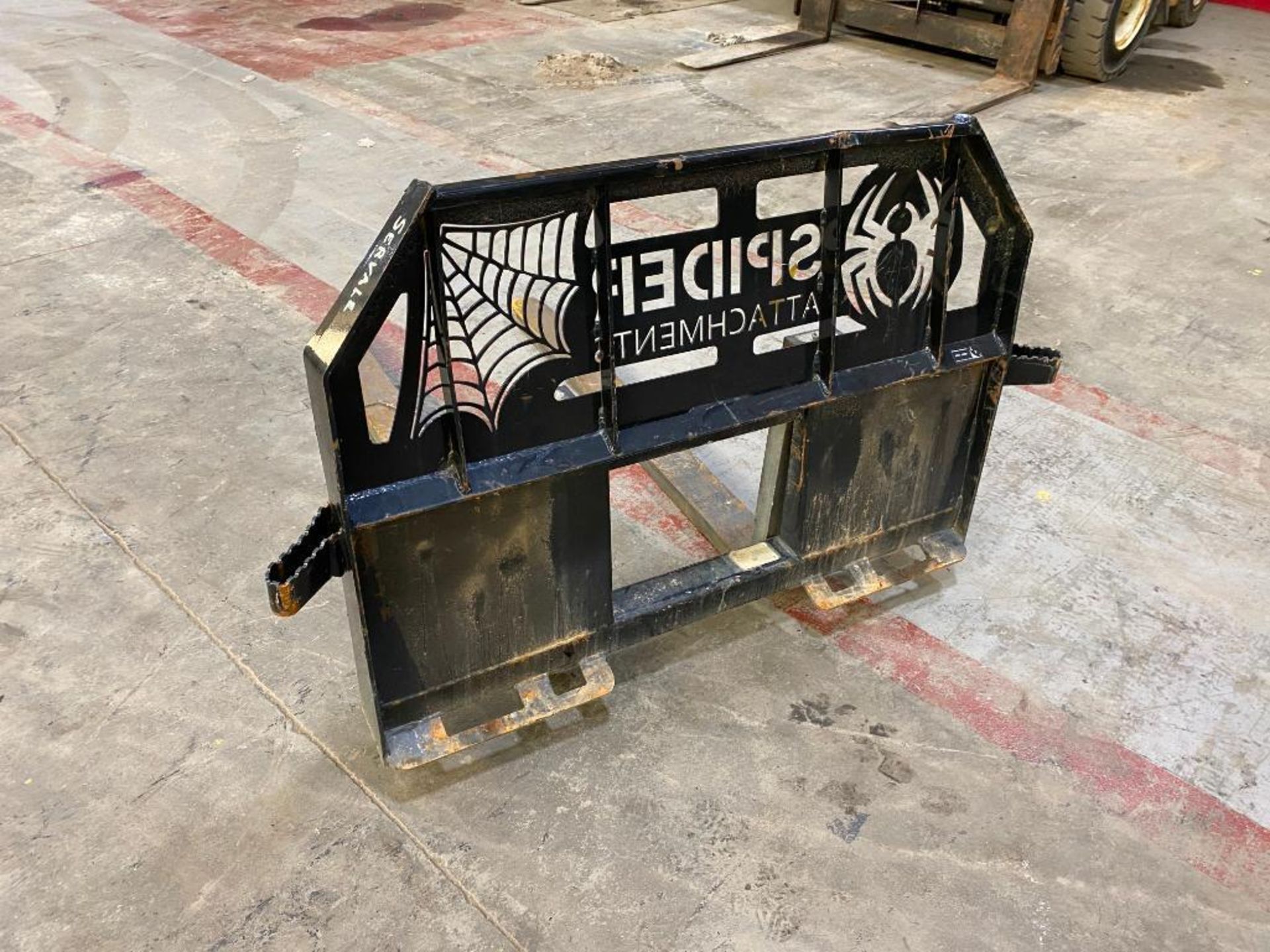 Spider Skid Steer Fork Attachment, 48" Teeth