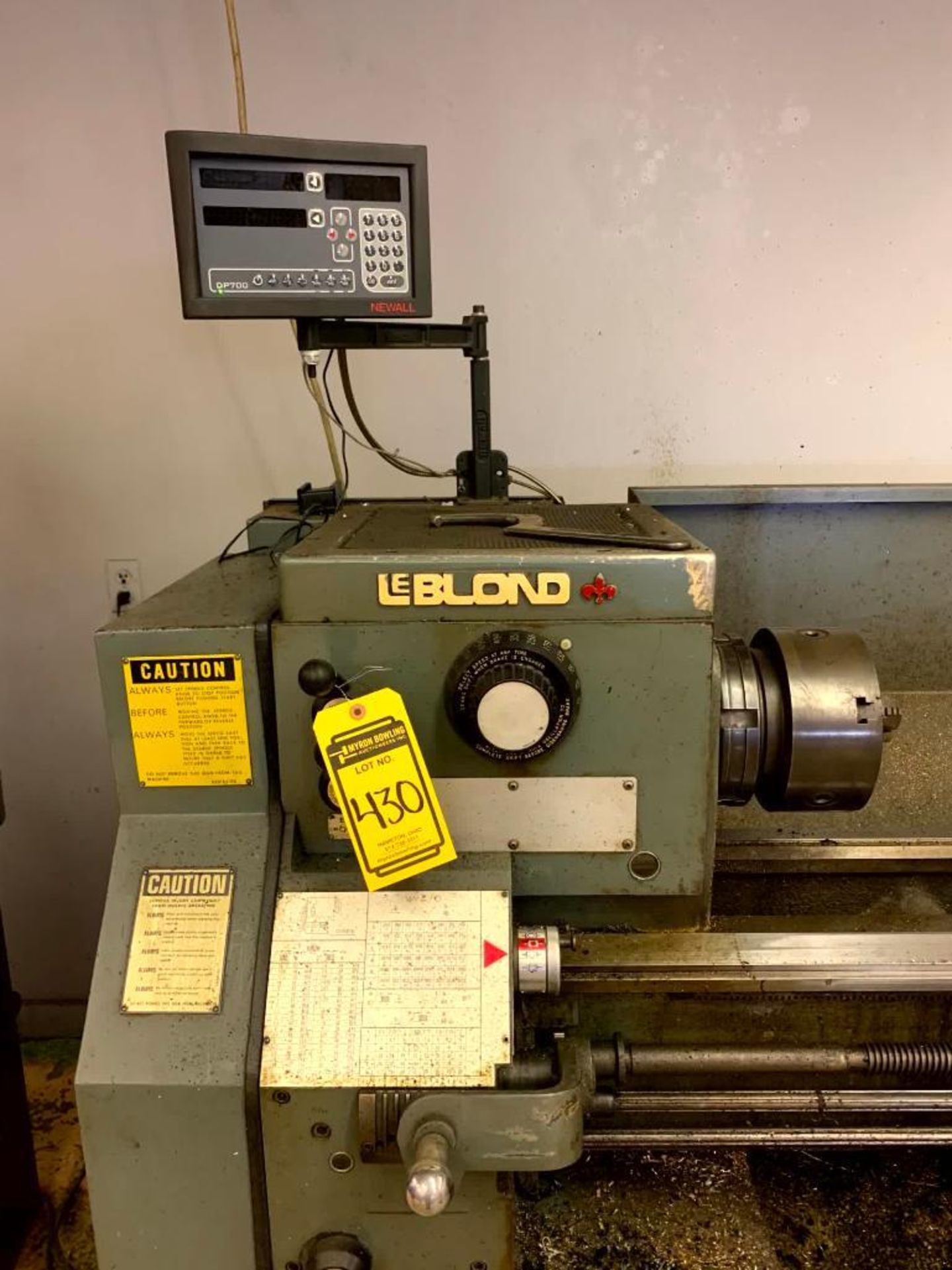 Leblond Lathe, Model REGAL 15", S/N 12C-415 X- 3488, 8" 3-Jaw Chuck ...