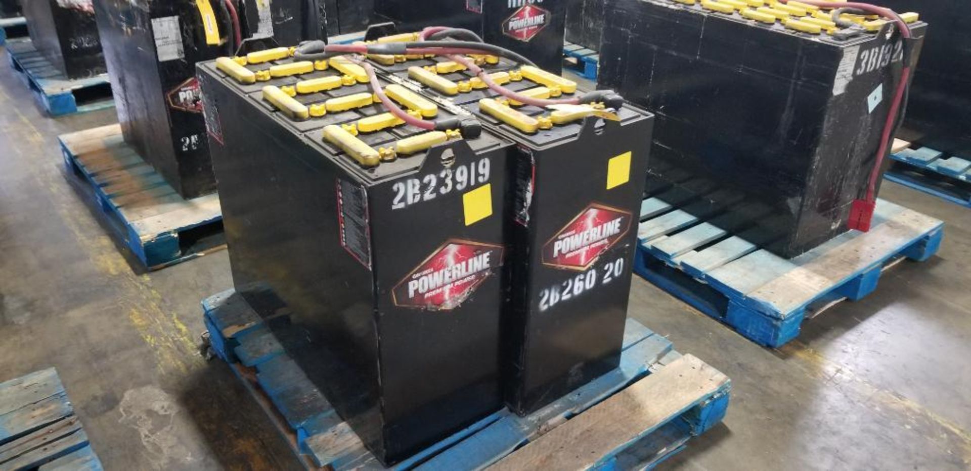 { Group of lots: 233, 234, 235 (P) } (2x) Hawker Powerline Batteries ...