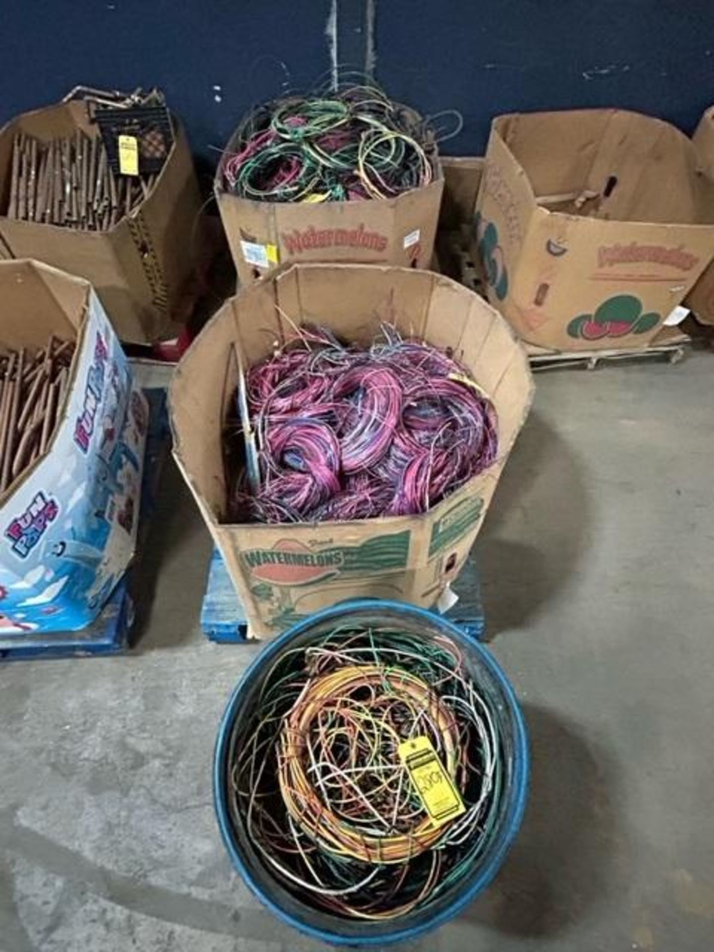 Large Lot of Copper Wire, (2) Gaylords & (1) Barrel ($100 Loading Fee ...