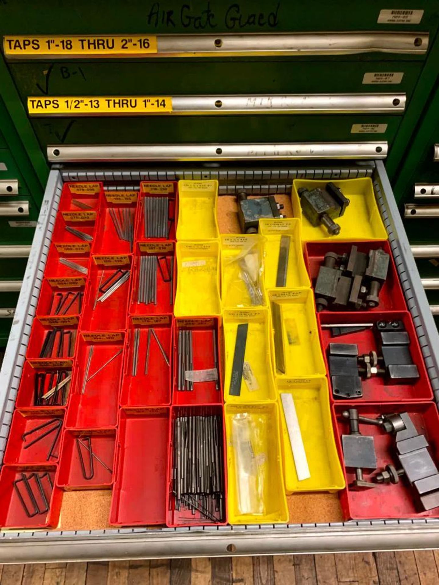 Lista 11-Drawer Cabinet: Assorted Taps, Shim Stock, Precision Squares ...