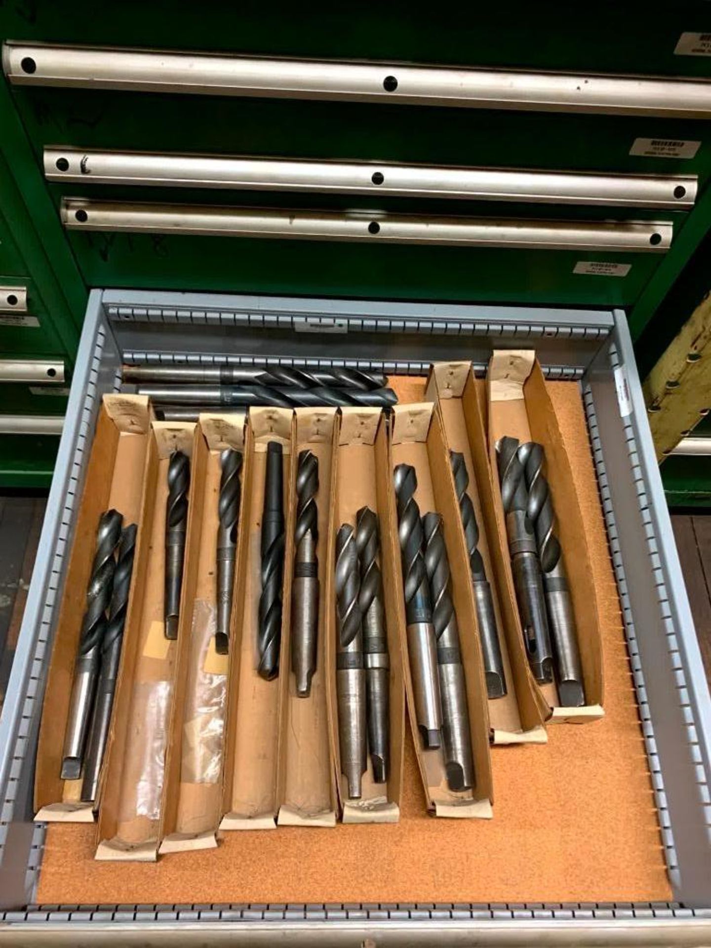 Lista 11-Drawer Cabinet: Assorted Outside Micrometers, Teamers, Drills ...