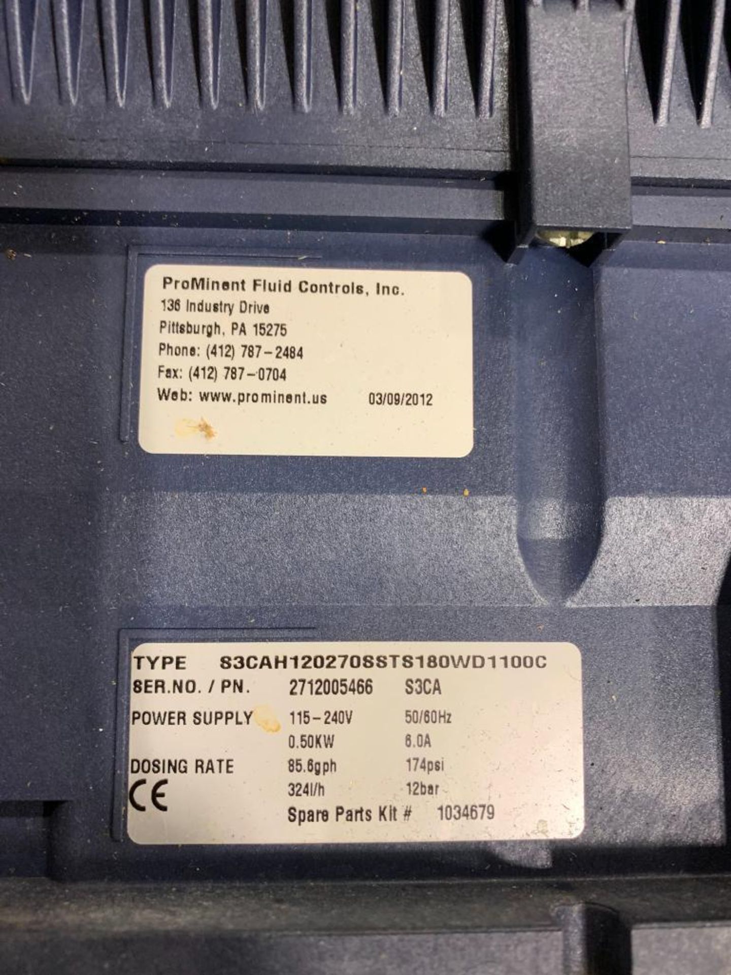 Prominent Fluid Control, Type: 83CAH120270SSTS180WD1100C, 115-240 V, 85 ...