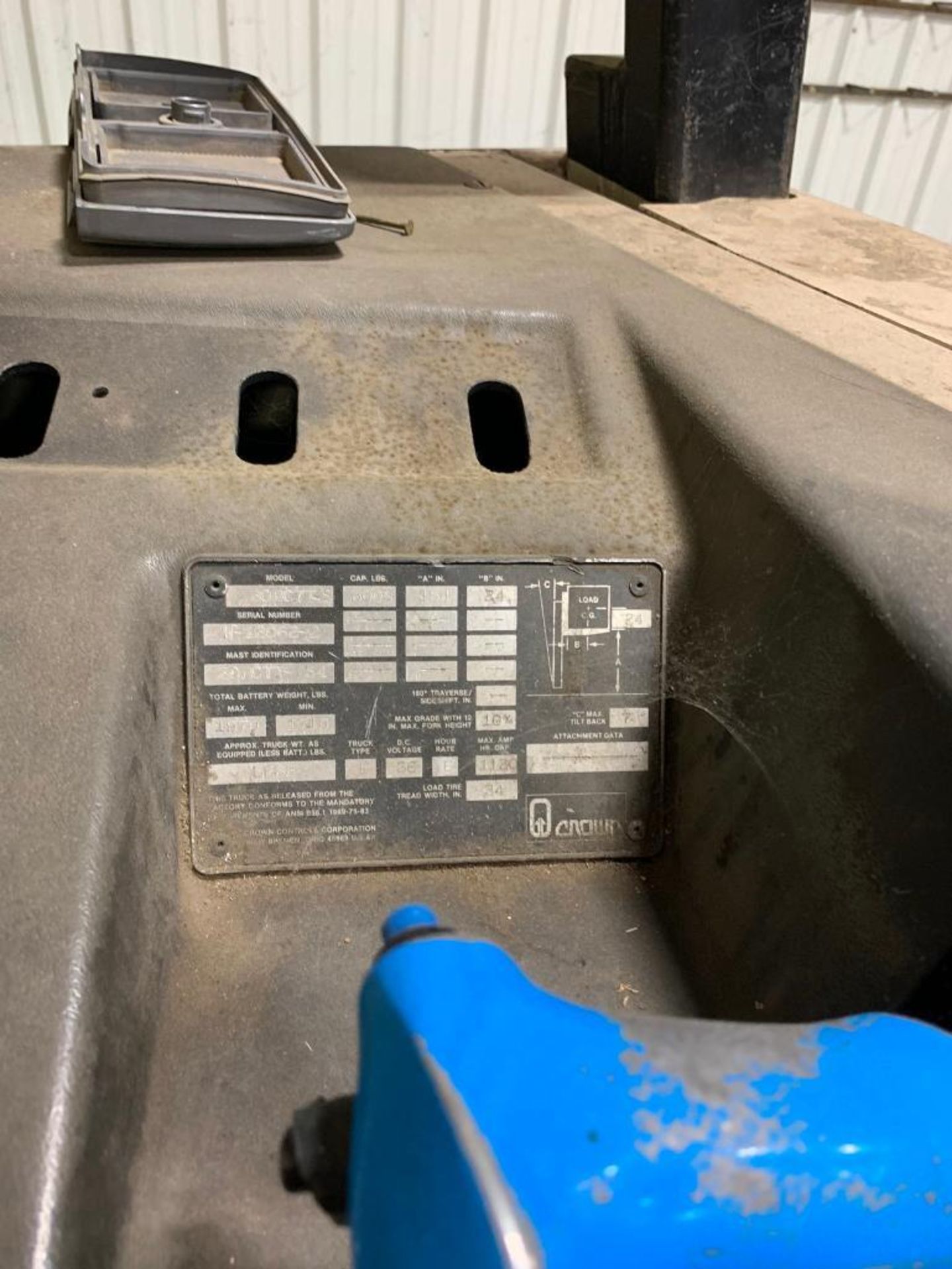 1986 Crown 3,000 LB. Capacity Stand-Up Electric Forklift, Model 30RCTT ...