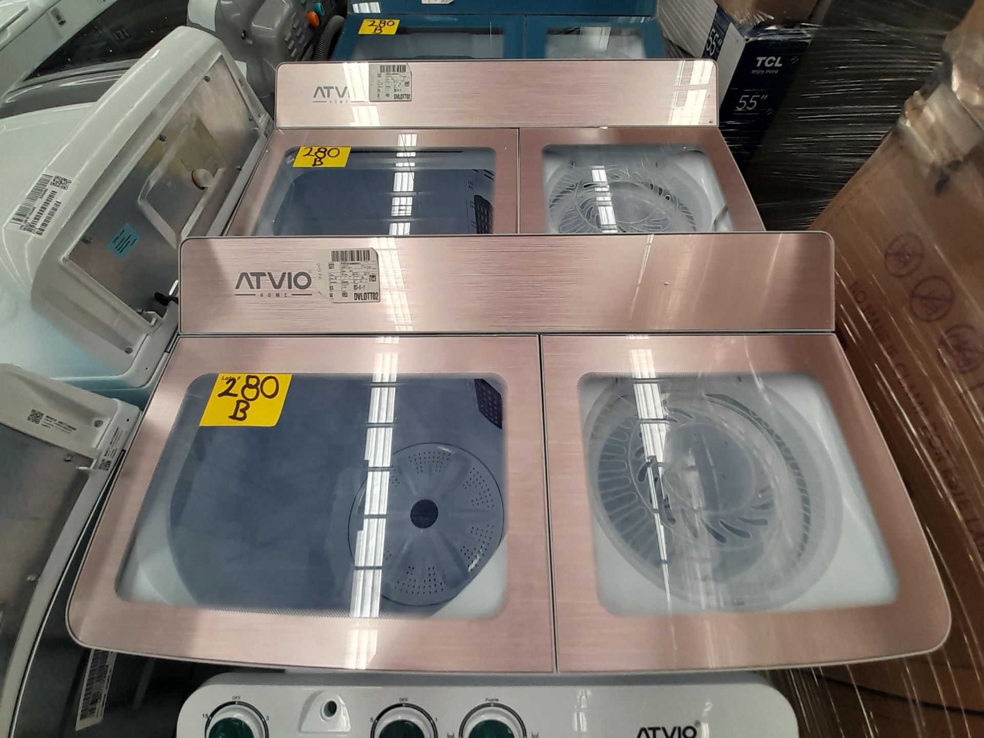 Lote de 4 Lavadoras contiene: 1 Lavadora de 18 KG Marca ATVIO, Modelo ...