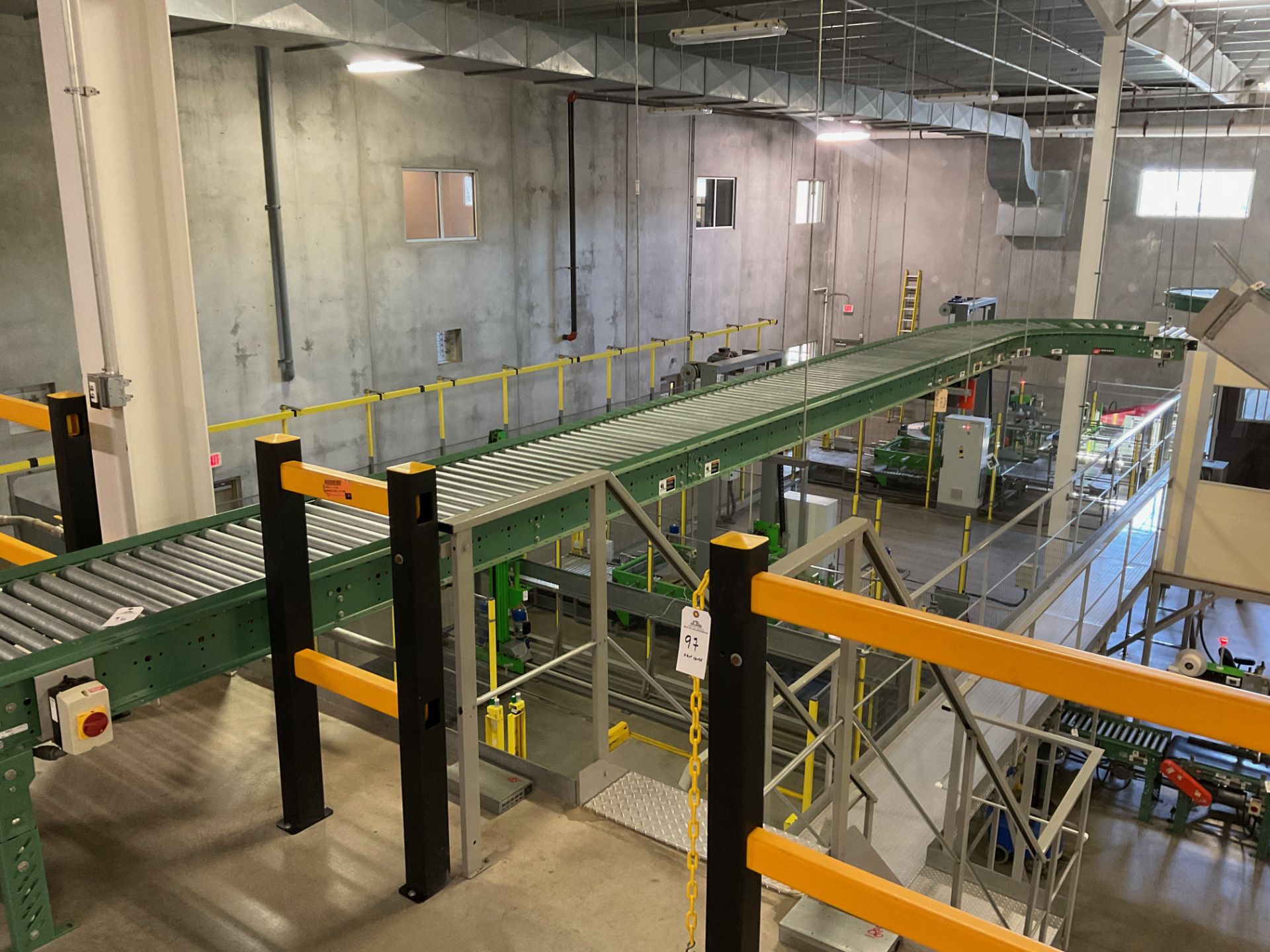 Powered Roller Conveyor Section (Attached to Roof Structure), Approx ...