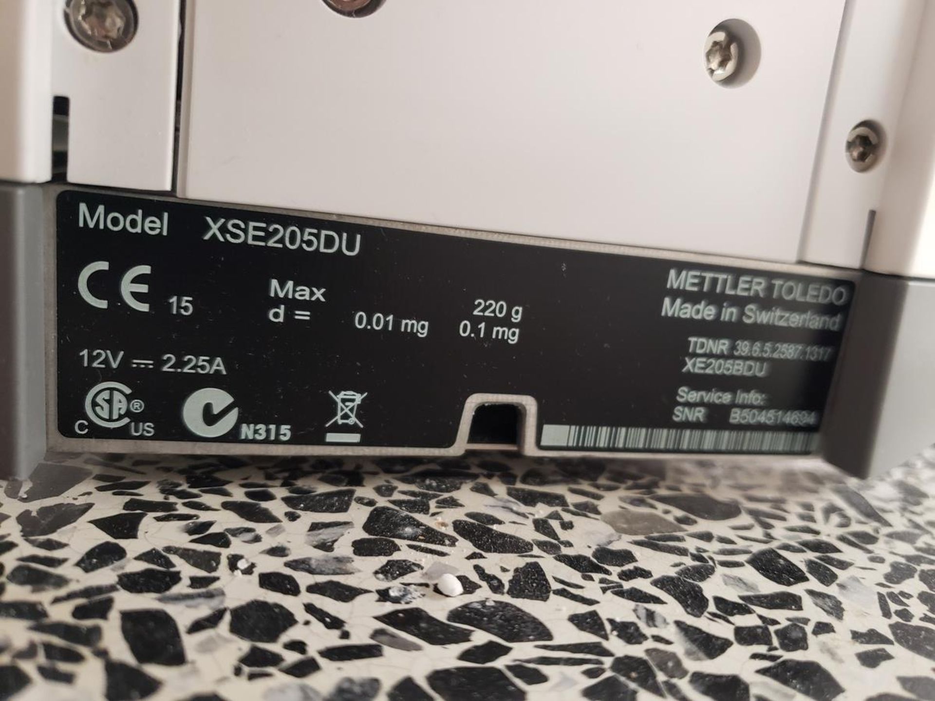 Mettler Toledo DualRange Precisions Balance Scale, M# XSE205DU, S/N ...
