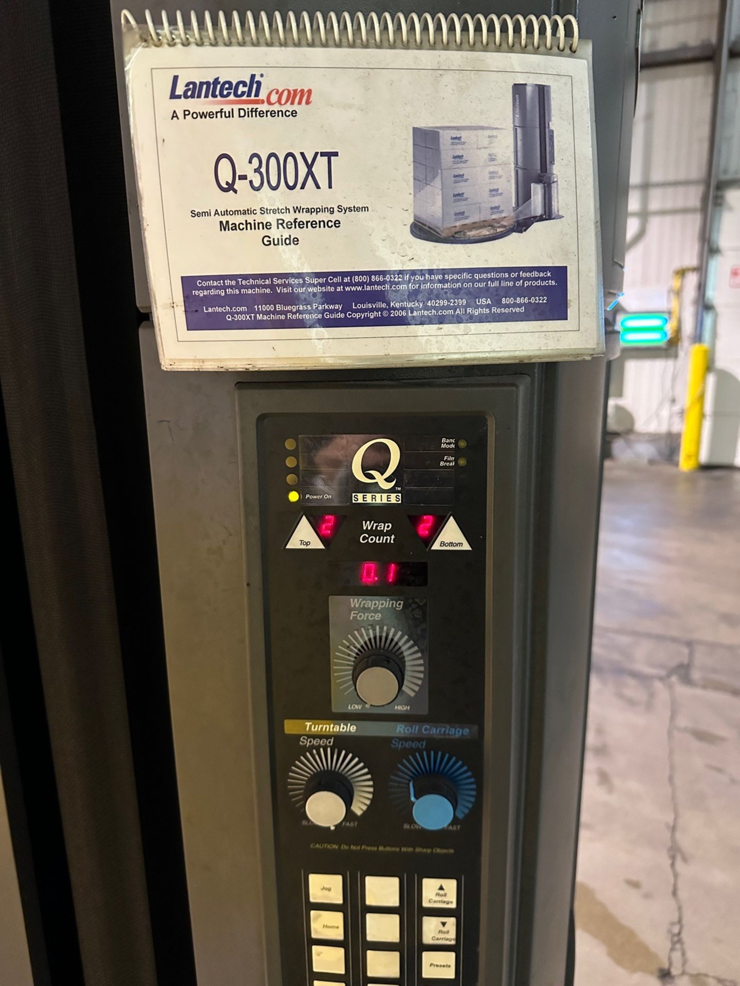 Lantech Q-300XT Pallet Wrapper, S/N QX005188 | Required Rigging and ...