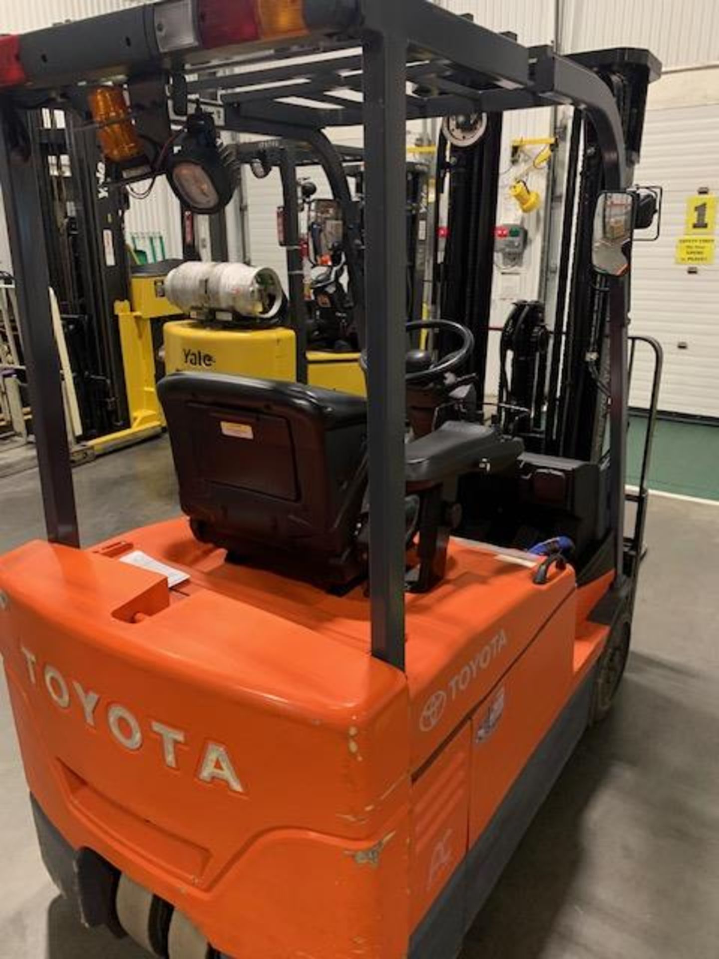 Toyota 3-Wheel Model 7FBEU20 Electric Forklift Truck, 3400 LB Max ...
