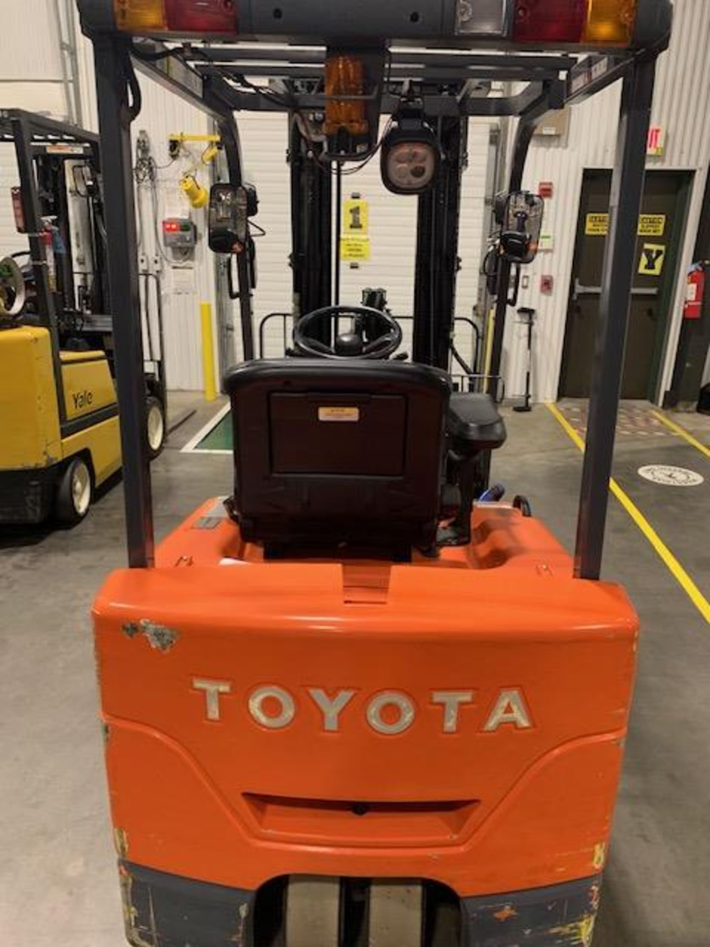 Toyota 3-Wheel Model 7FBEU20 Electric Forklift Truck, 3400 LB Max ...