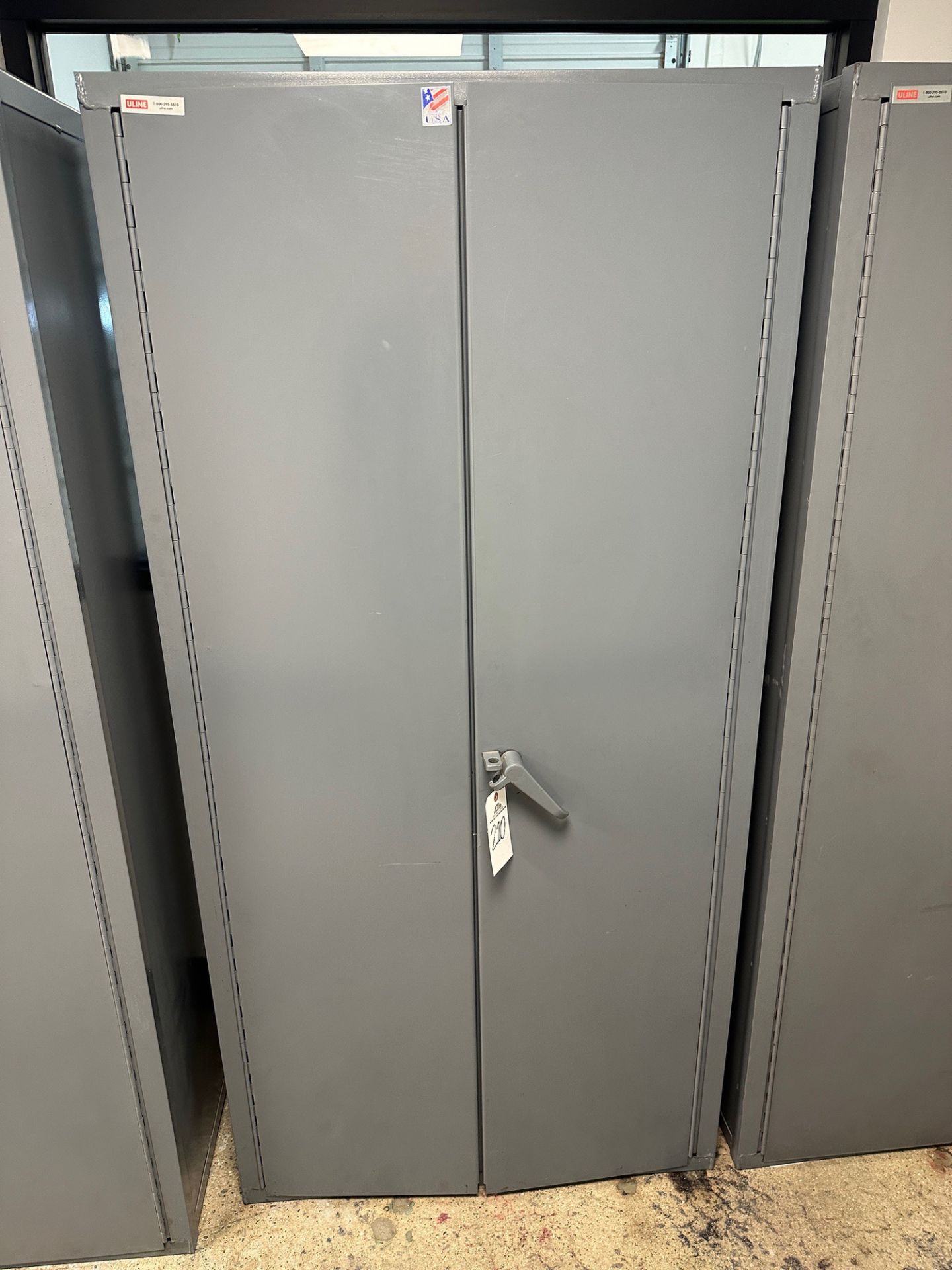 Uline Heavy Duty 2-Door Storage Cabinet and Contents (Approx. 3' x 2' x ...