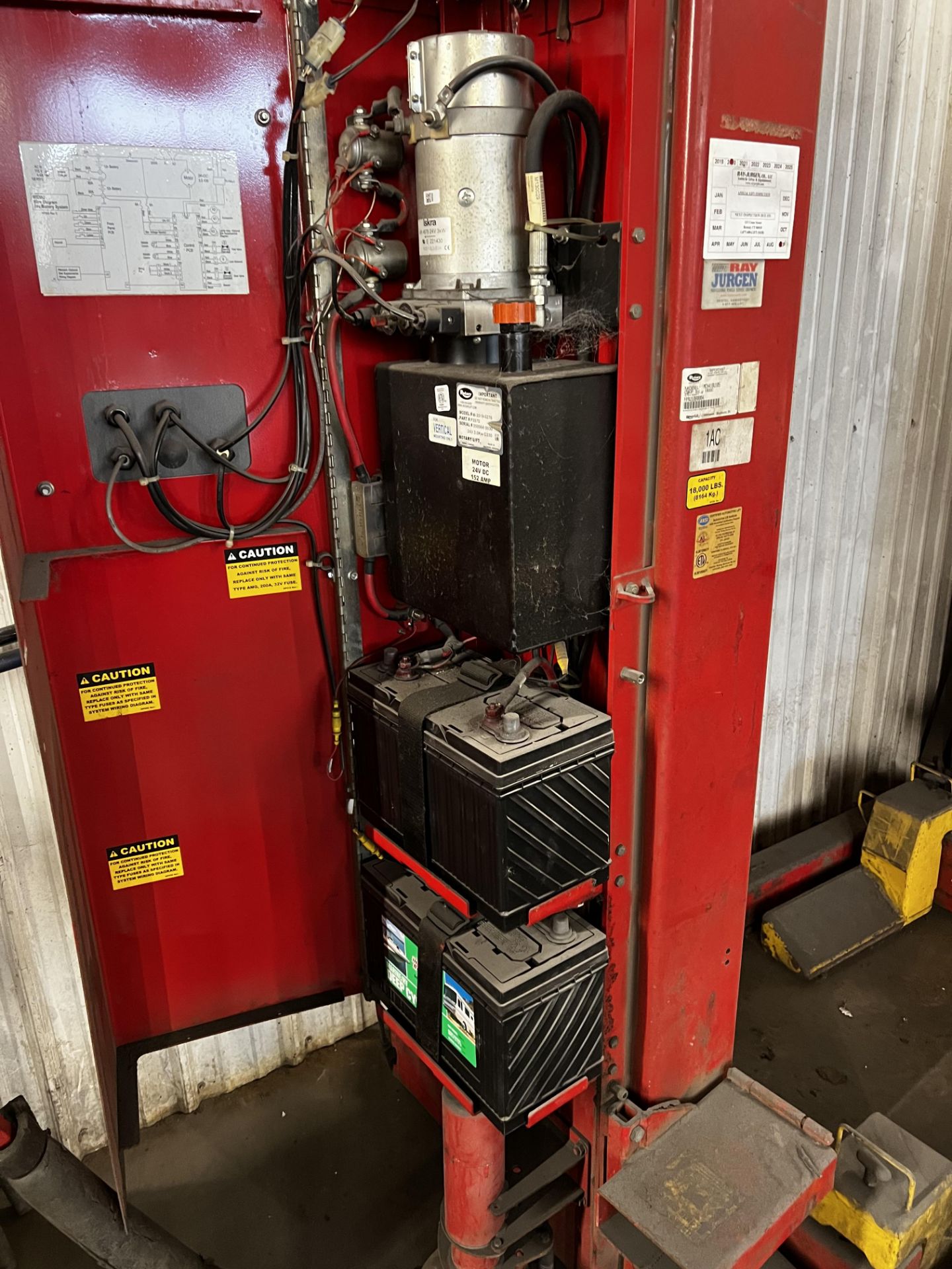 Rotary Mod. # MCH418U105 Portable Two Post Lift, 18,000lb Cap.