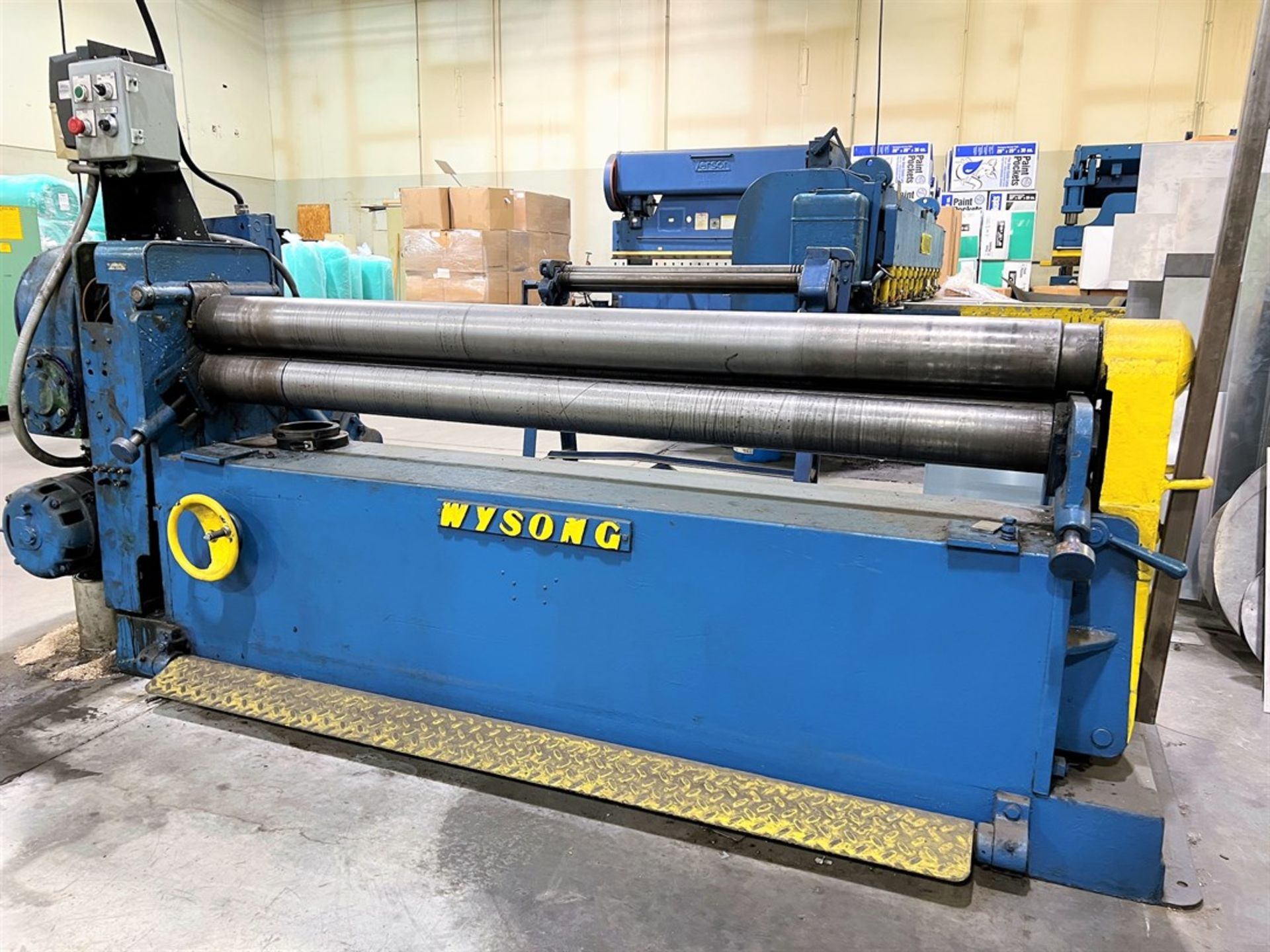 WYSONG D-72 Initial Pinch 3-Roll Bending Roll, 6’ x 3/16” Capacity