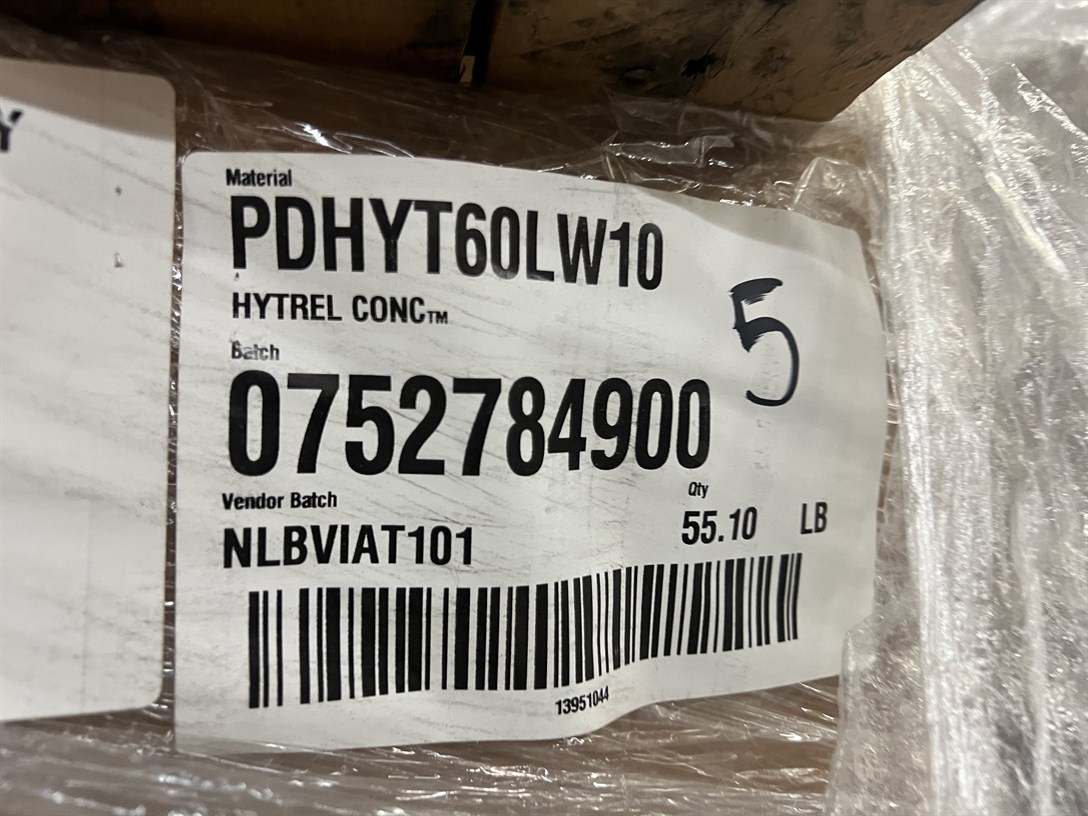 Lot of HYTREL PDHYT60LW1o, Hytrel 60LW, DELRIN 525GR NCOD, DELRIN 500CL ...