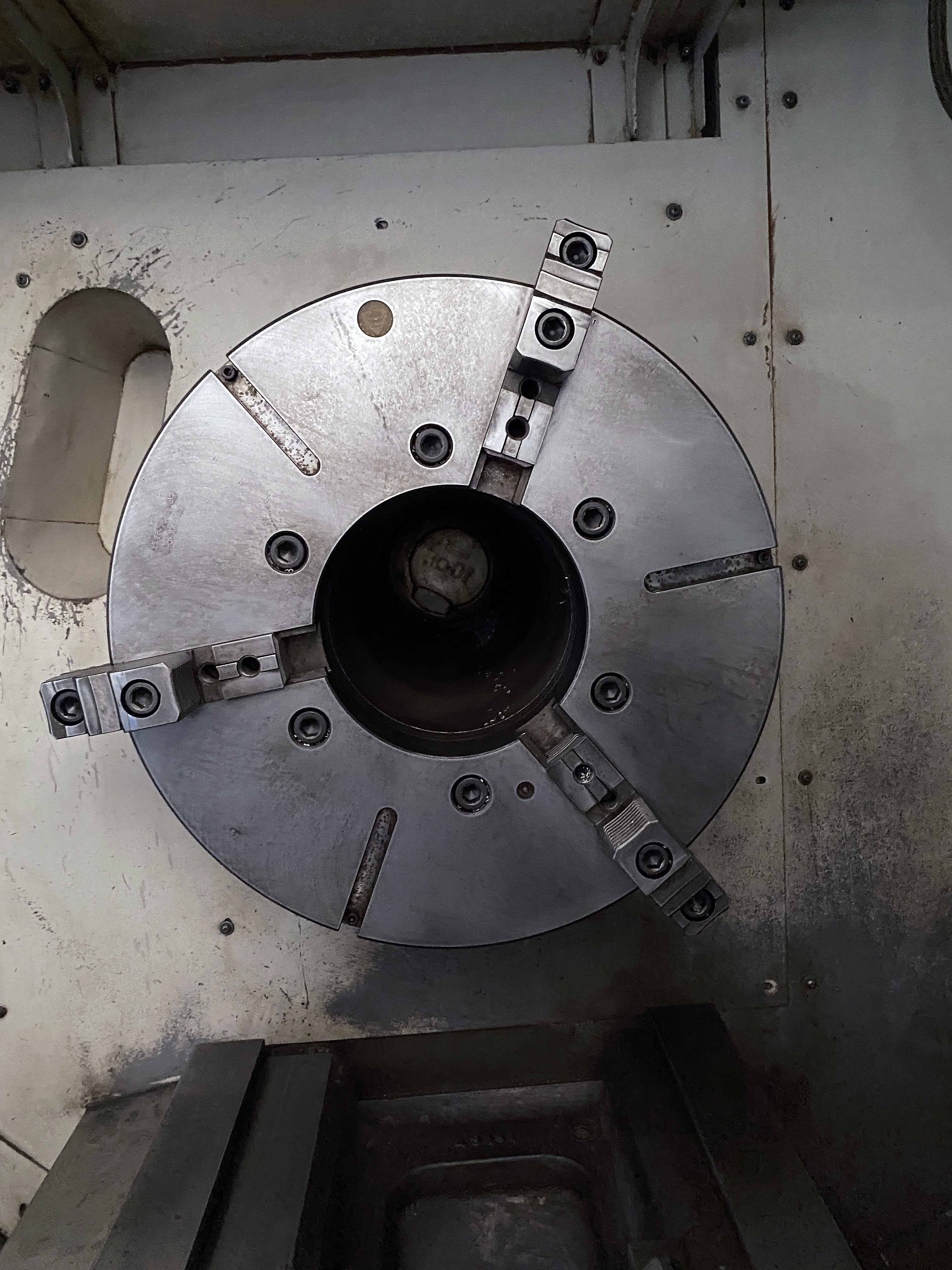 CNC FLATBED HOLLOW SPINDLE LATHE, CHALLENGER MDL. SL350, new 2006, GE ...