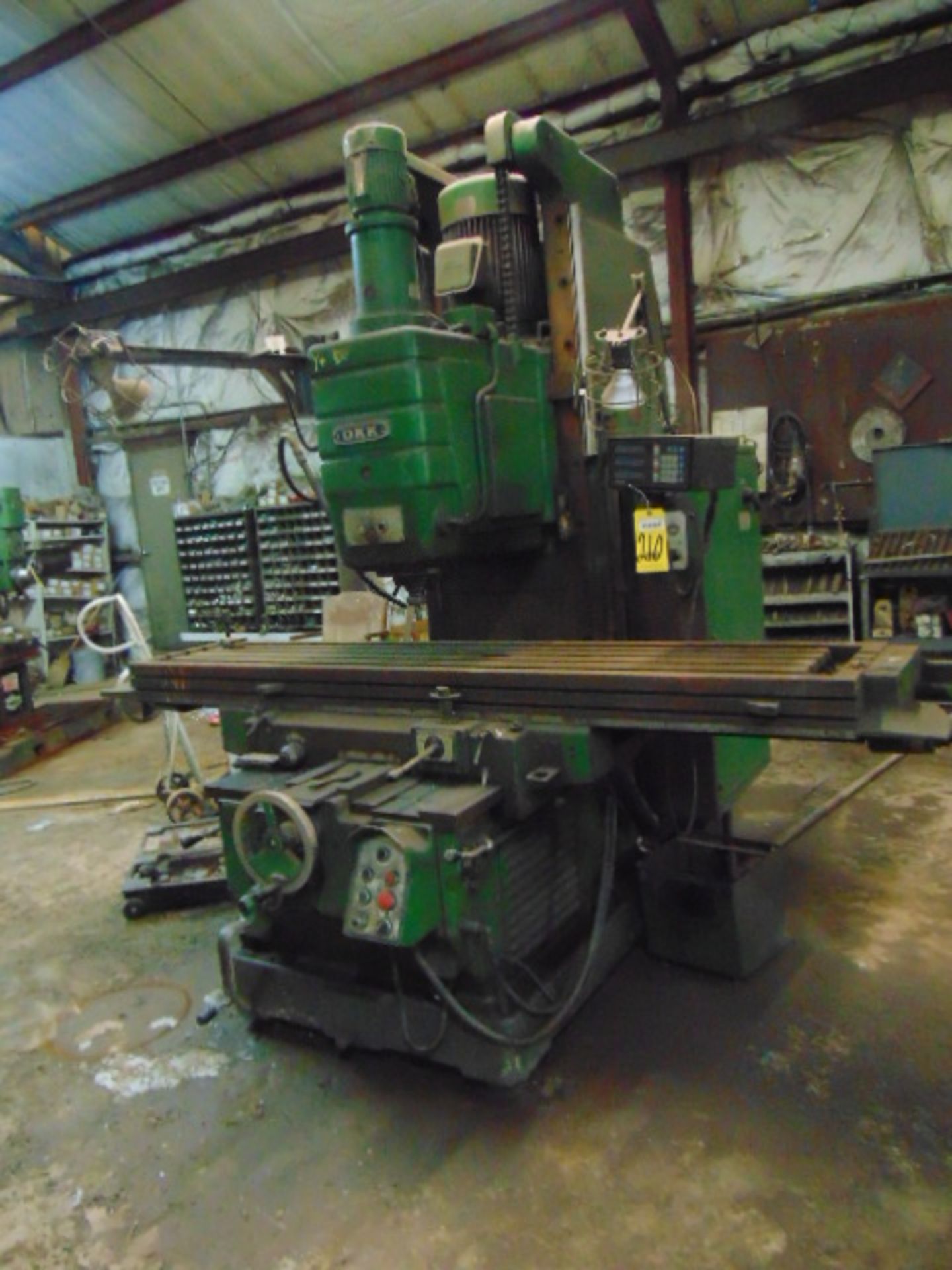 VERTICAL MILLING MACHINE, OKK MDL. MH-5VJ BED TYPE, 17.7” x 88.5” tbl ...