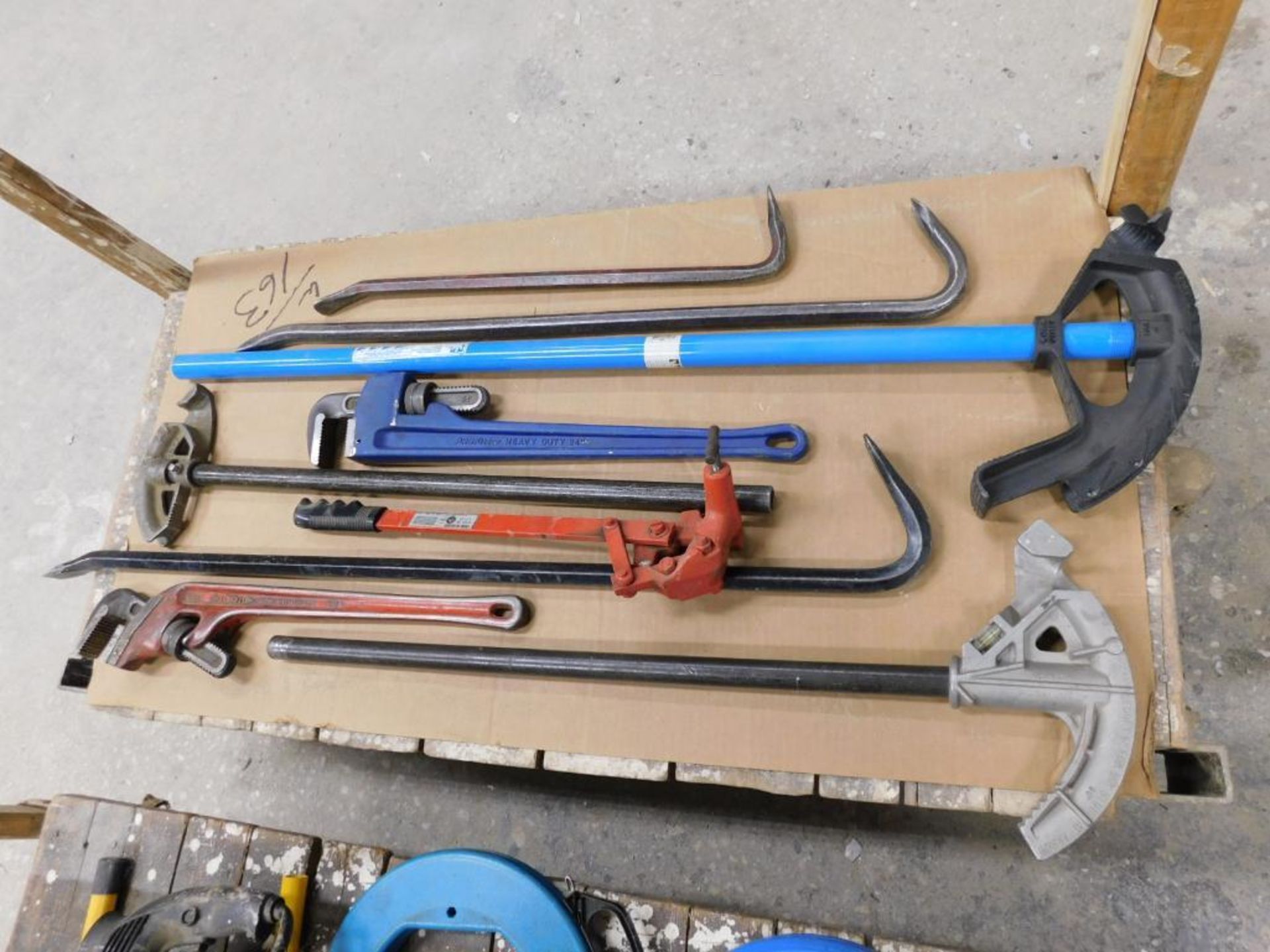 LOT: (2) Vintage Steel Wheel Zero Turn Carts w/Sewer Rooter, Fist Tapes ...
