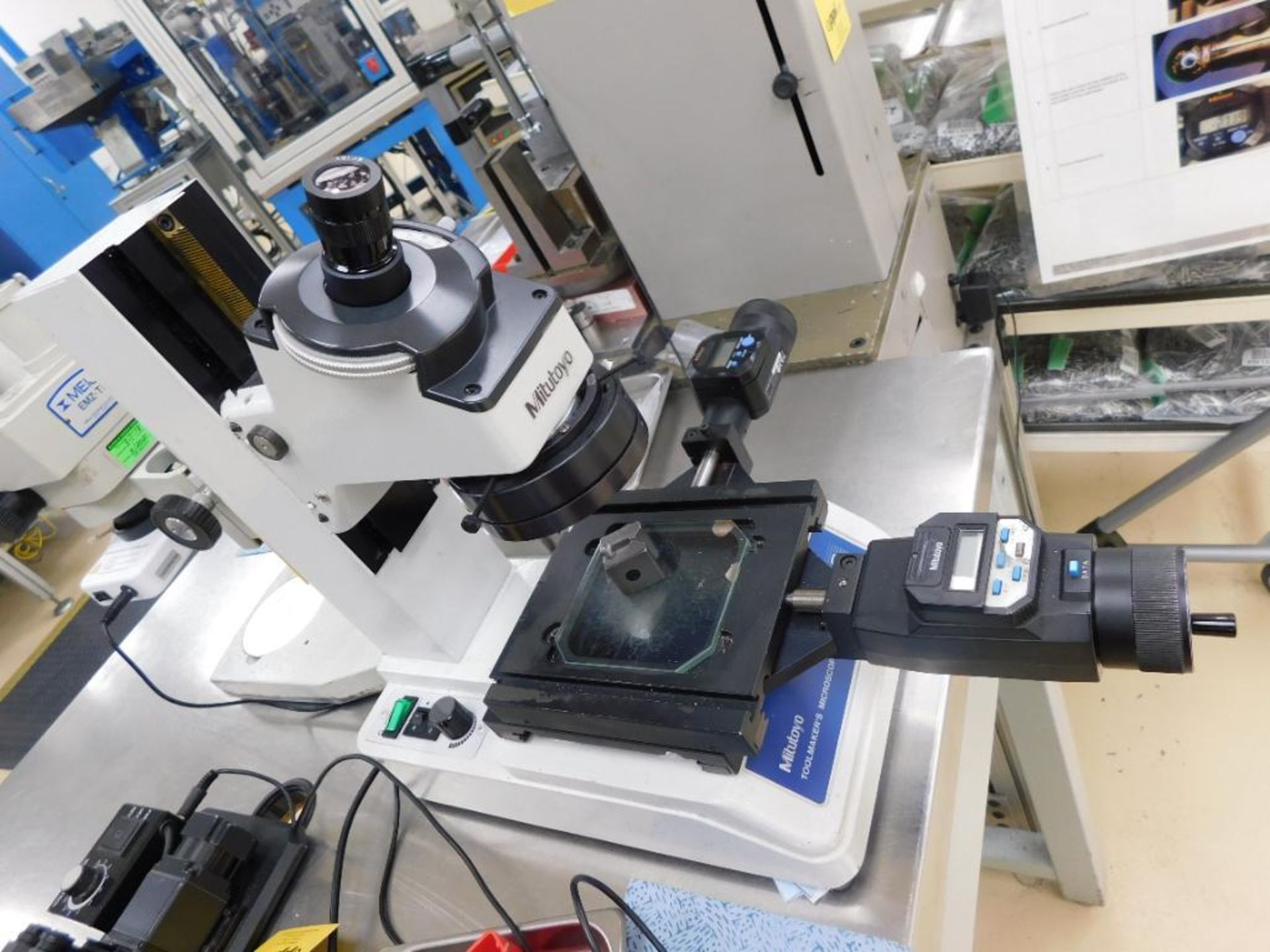 LOT: Mitutoyo TM Toolmakers Microscope, Meiji EMZ-TR Microscope ...
