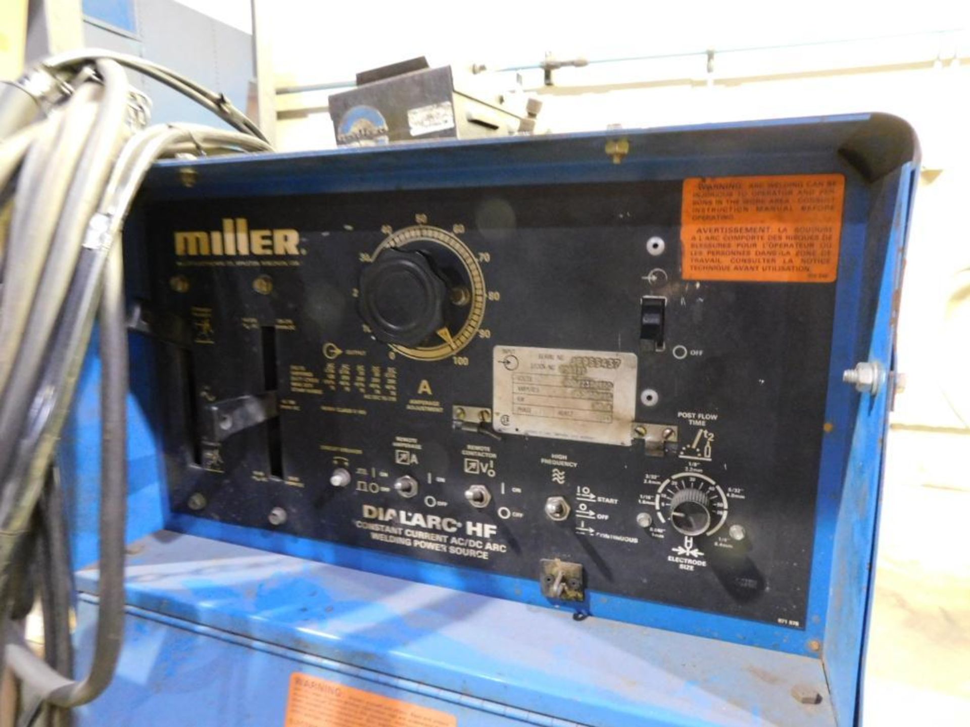 Miller Dialarc HF Constant Current AC/DC ARC Welding Power Source, S/N ...