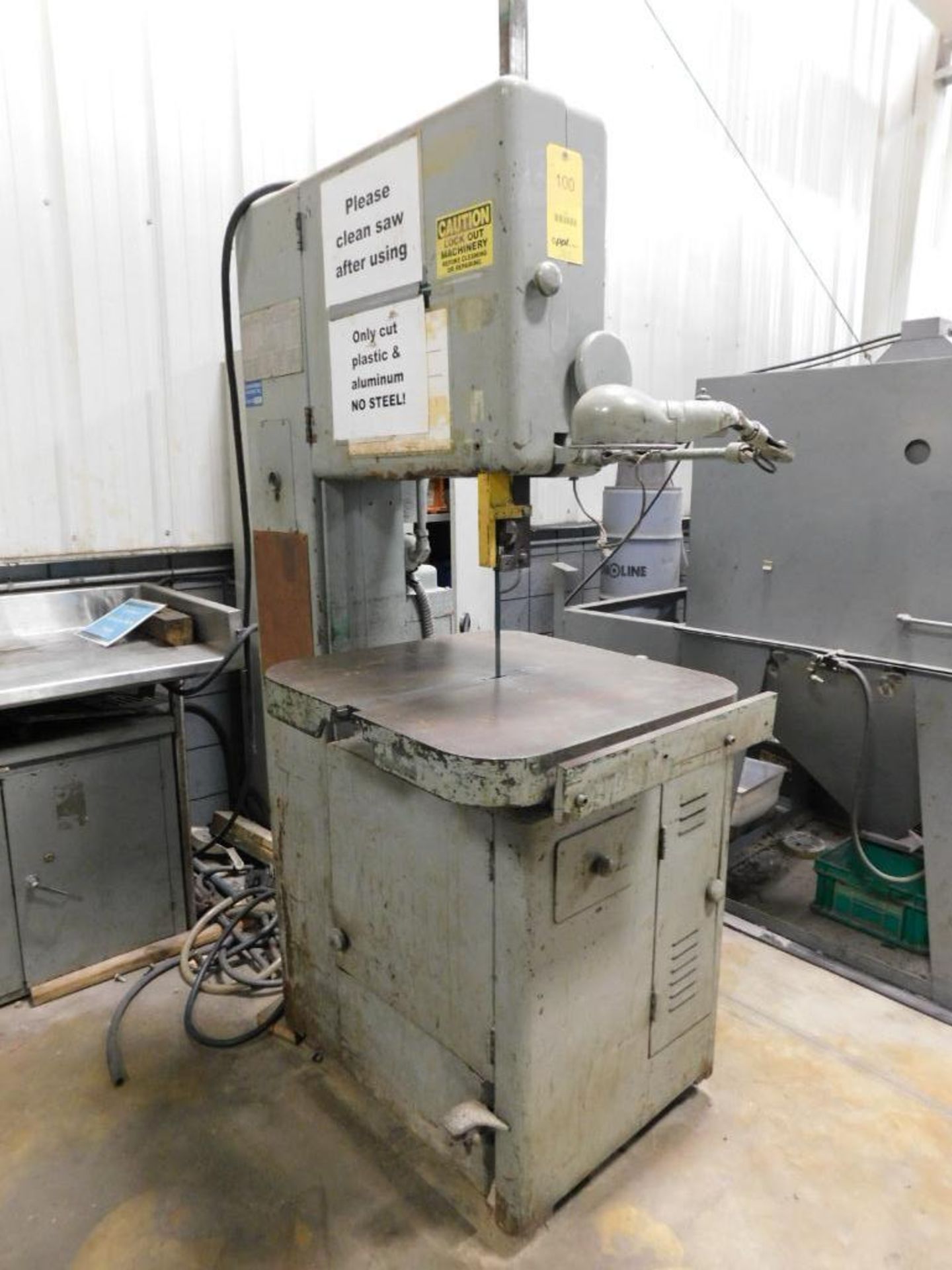Grob NS18 Vertical Band Saw, S/N 8543, 24" x 24" Table, 18" Throat