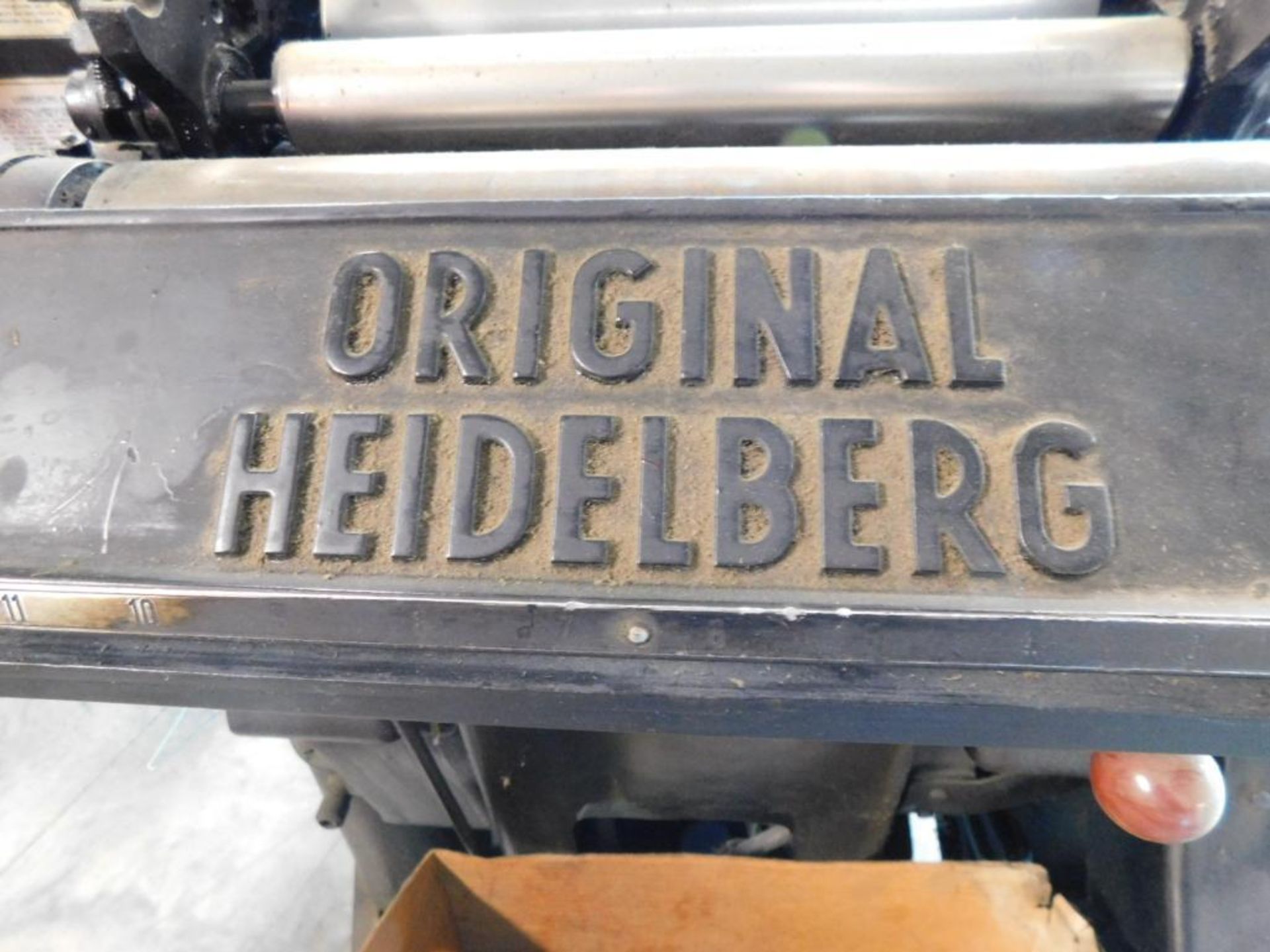 Original Heidelberg Platen Press (LOCATION: 1ST FLOOR)