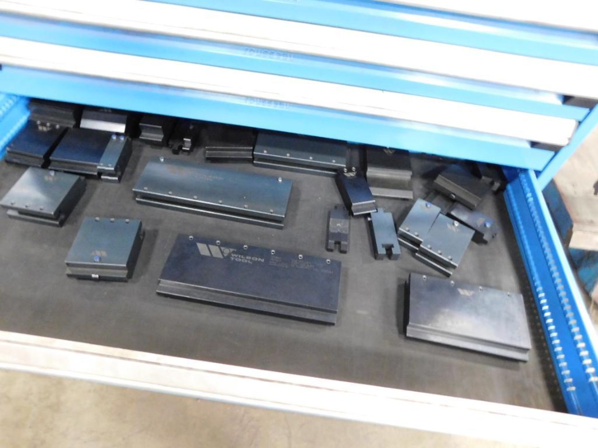 LOT: Wilson Press Brake Dies & Accessories in Wilson Tooling Cabinet ...