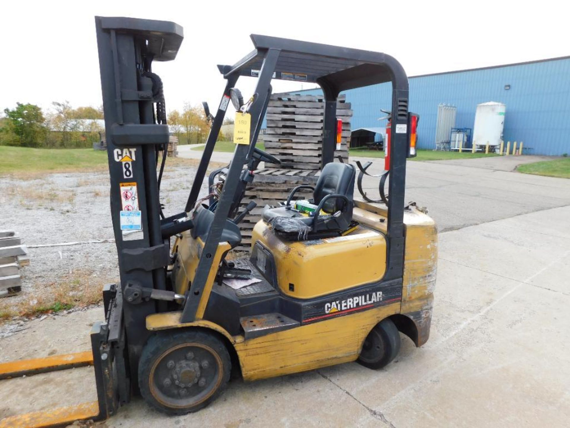 Cat GC25K Propane Forklift, 4390 Lb. Cap., Triple Mast, Side Shift, S/N ...