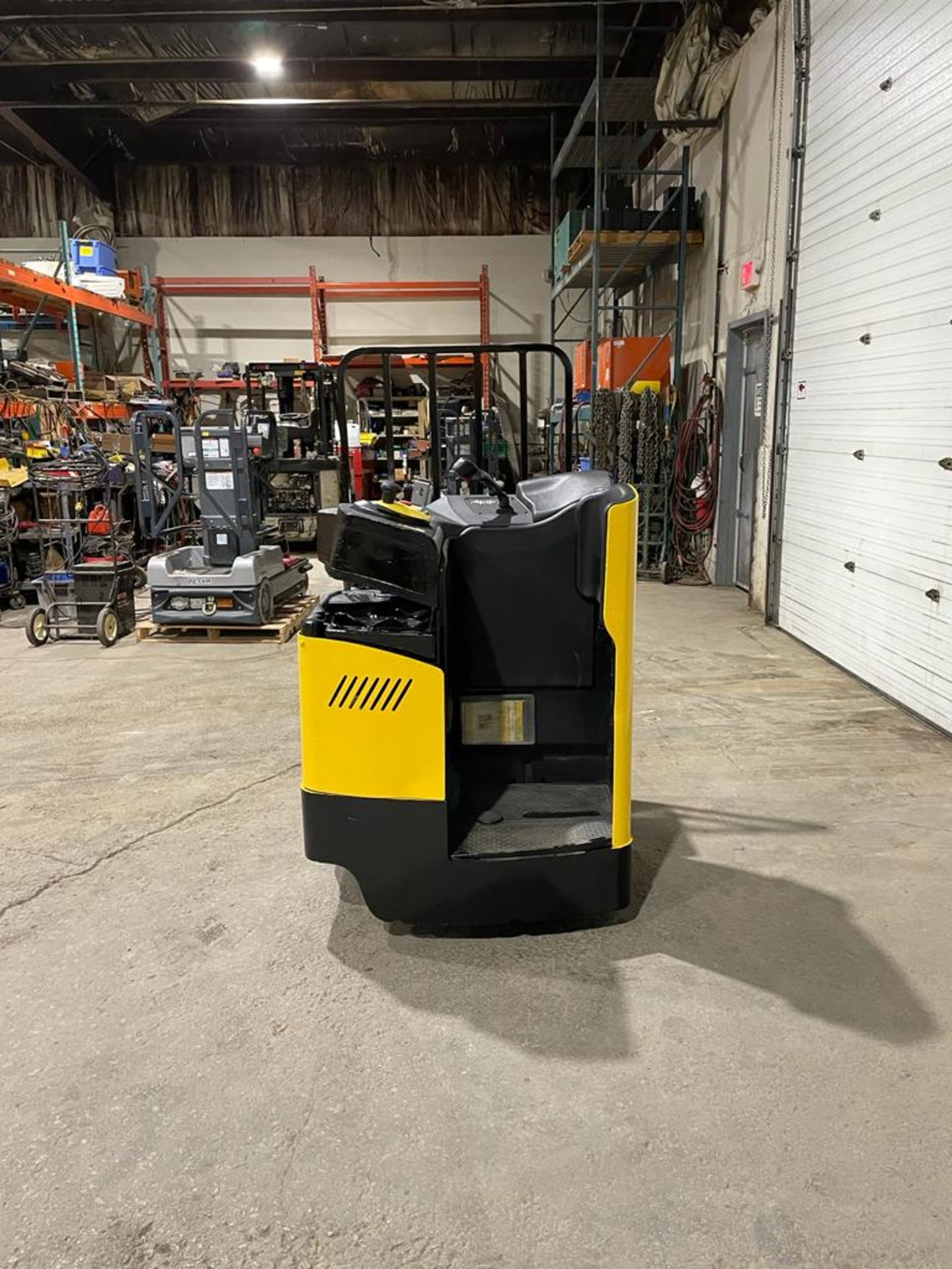 NICE 2015 Hyster Ride-On END RIDER Powered Pallet Truck 8' Long Forks ...