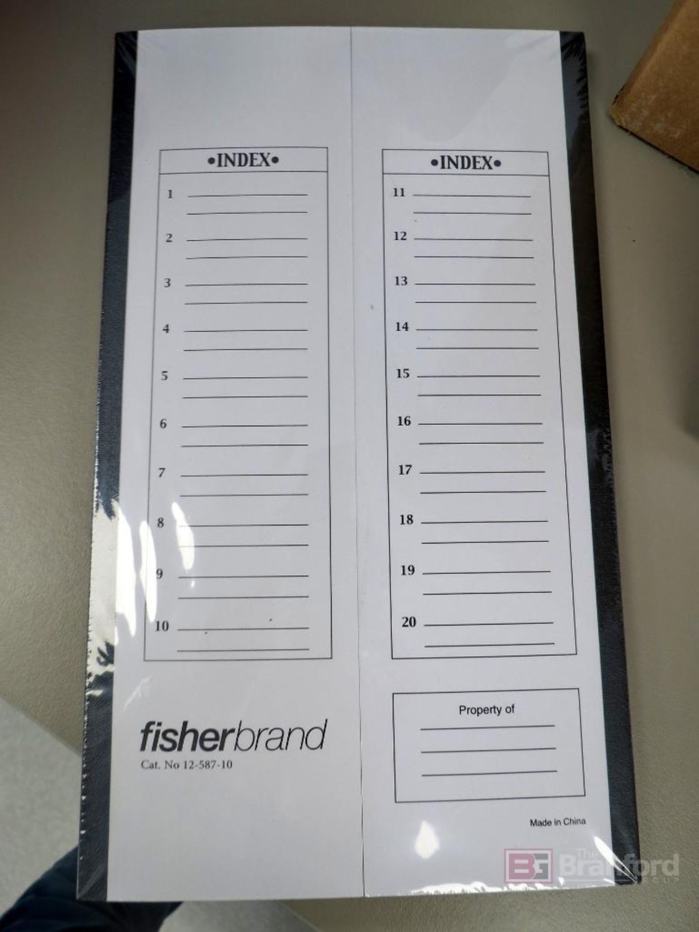 Box of Fisher 12-587-10 Cardboard Slide Tray, 20-place