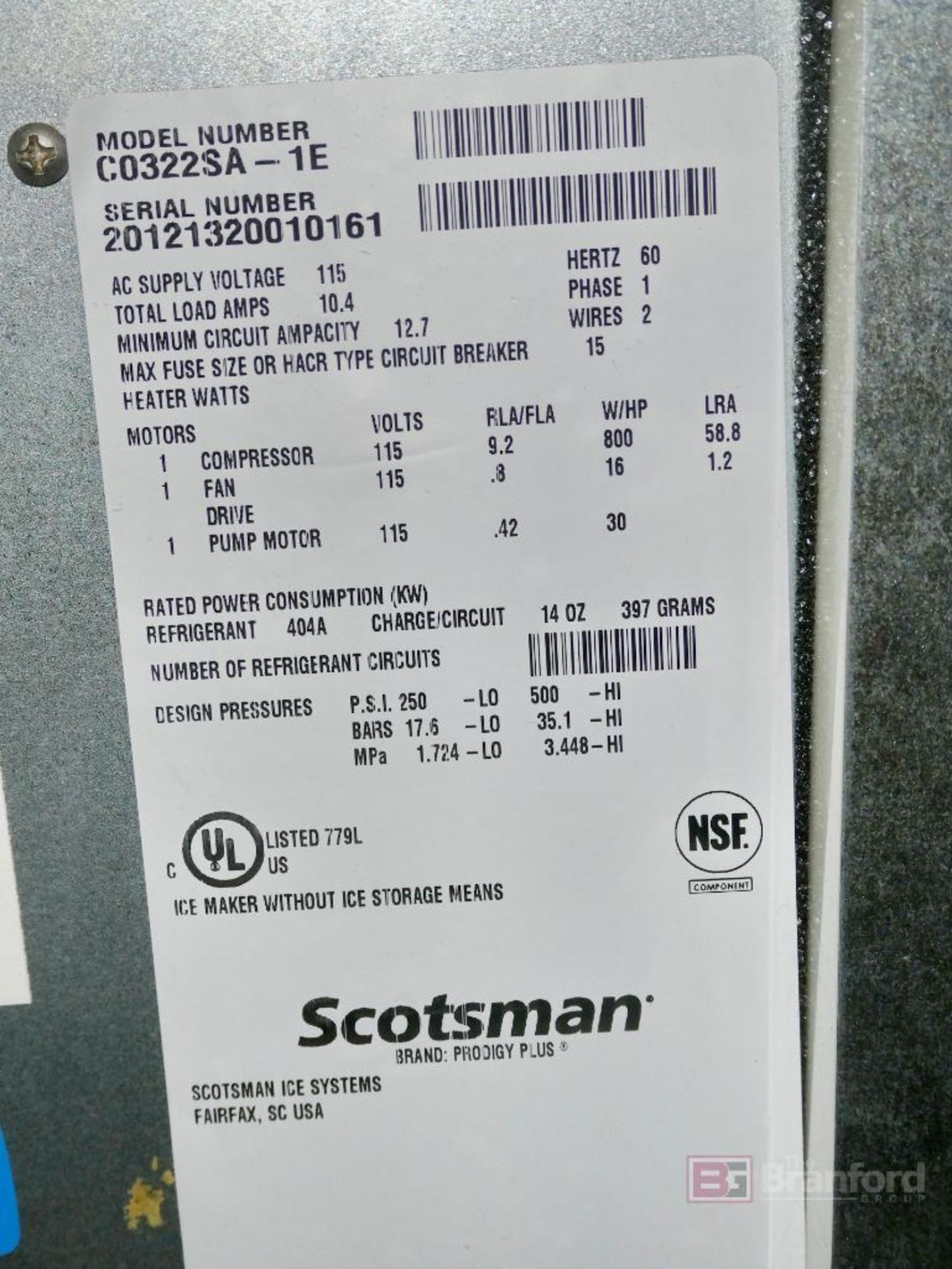 (2) Scotsman Model C0322SA-1E, Stainless Steel Ice Maker (New ...