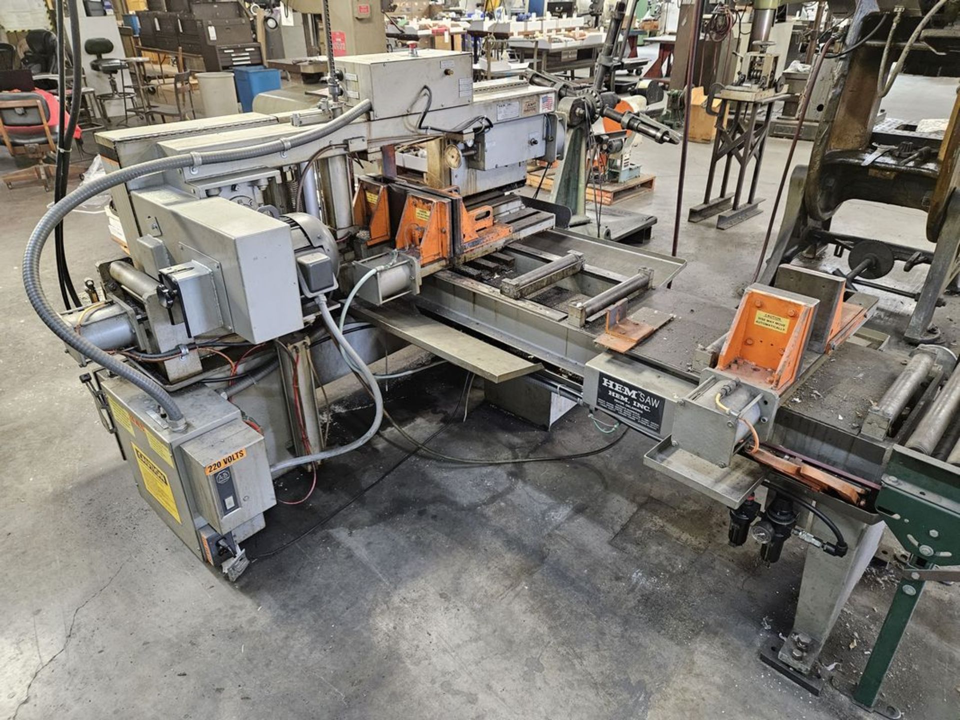 12" x 12" HE&M #H100A-A/F Automatic Horizontal Band Saw, S/N 609098, 22 ...