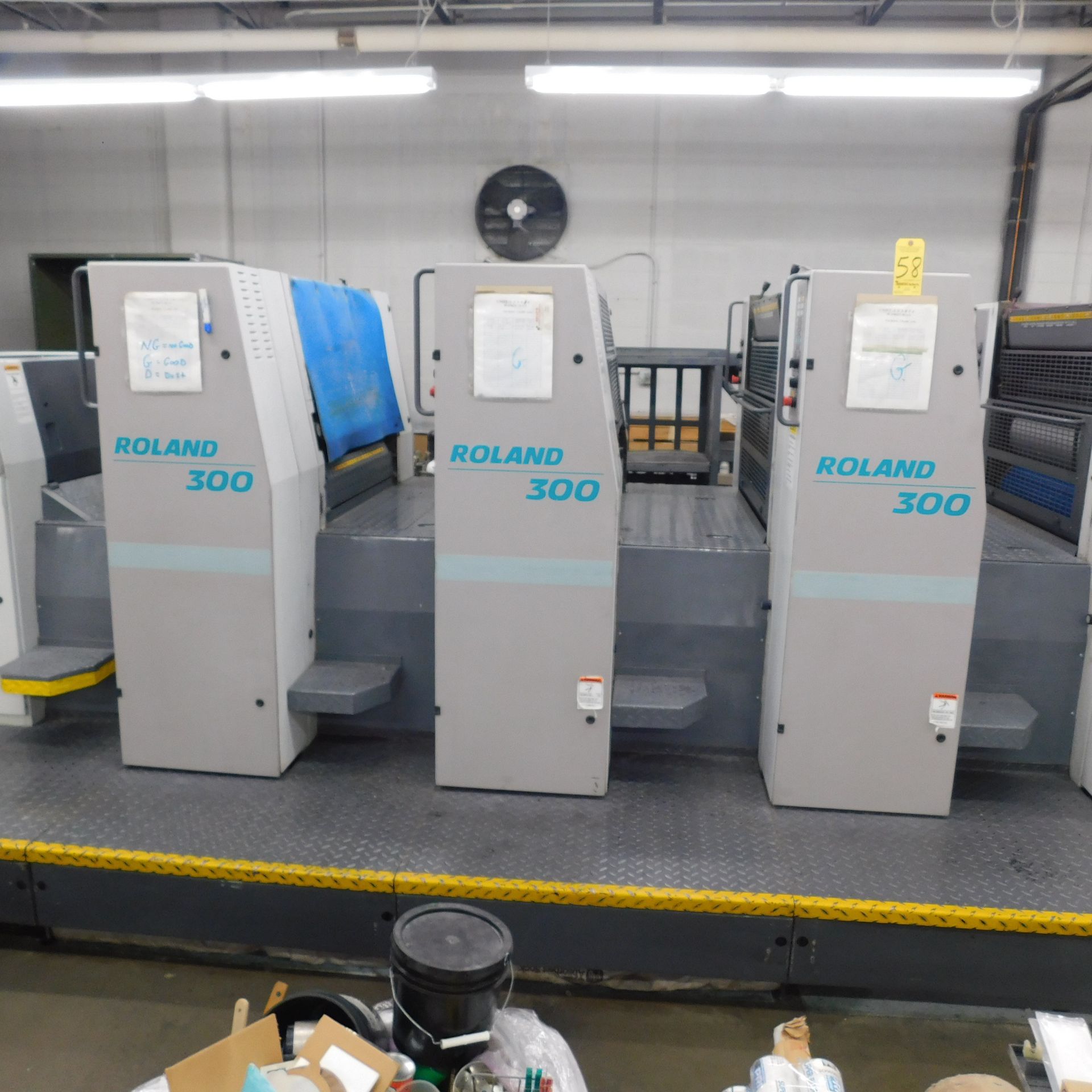 Man Roland 300 6-Color Press w/6th Color Unit Converted for Coating ...