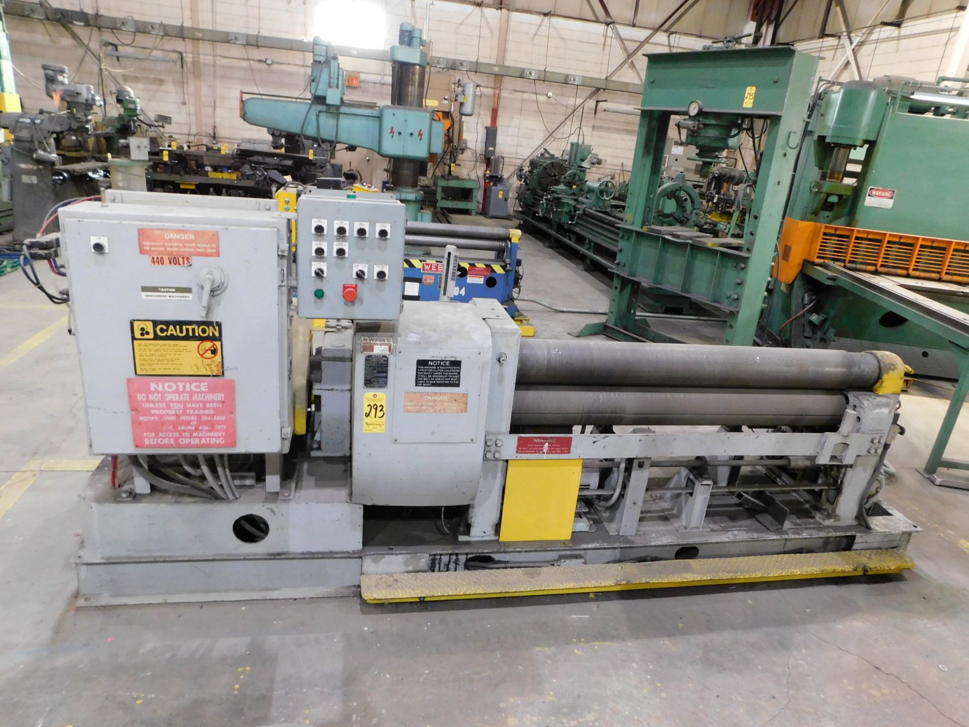 Webb Model R3L-R-7005 Power Initial Pinch Roll, s/n 7830, 5' X 1/4 ...