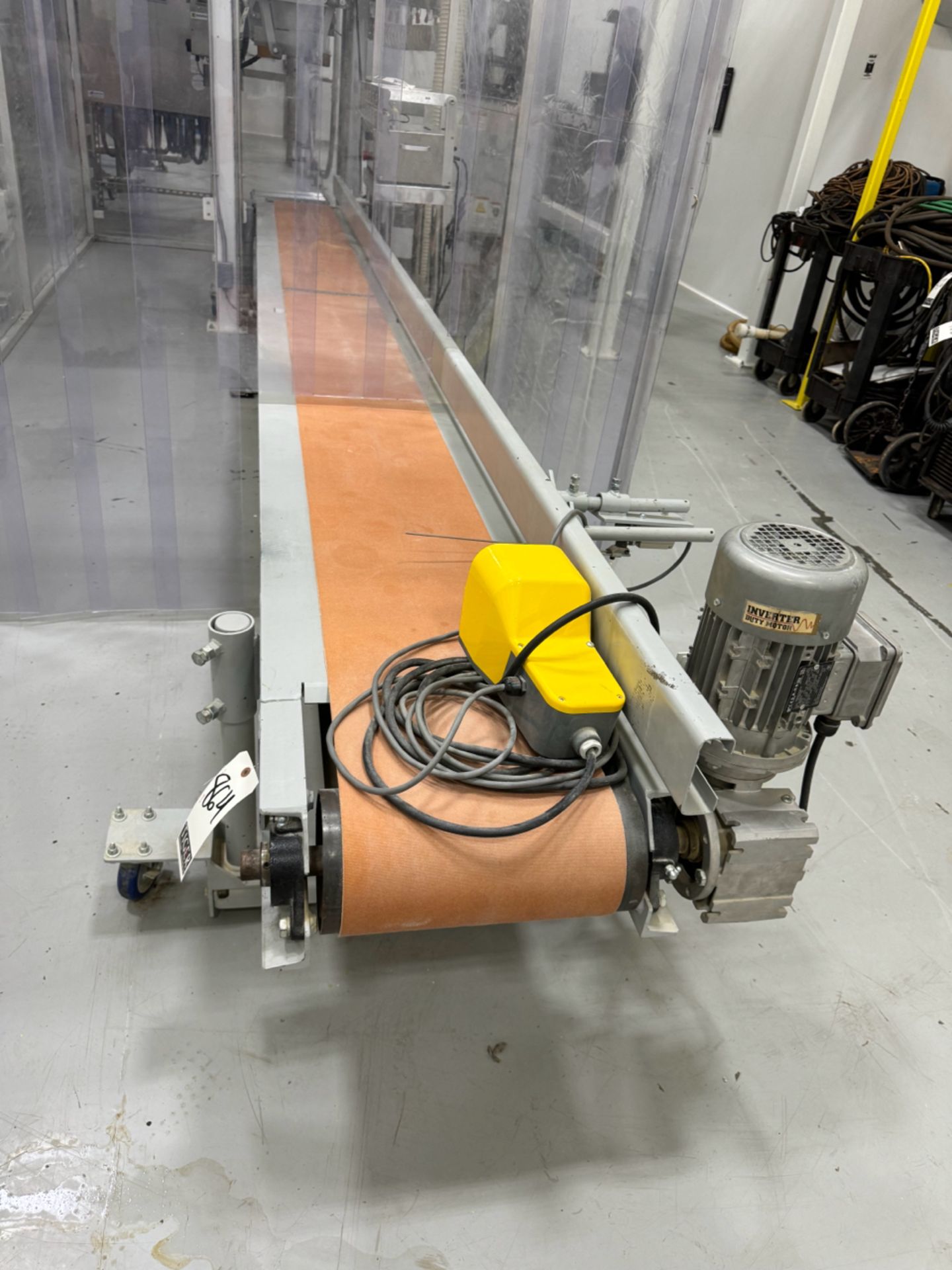 Motorized Conveyor Belt w/ Controls & Foot Control, Inverter Duty Motor ...