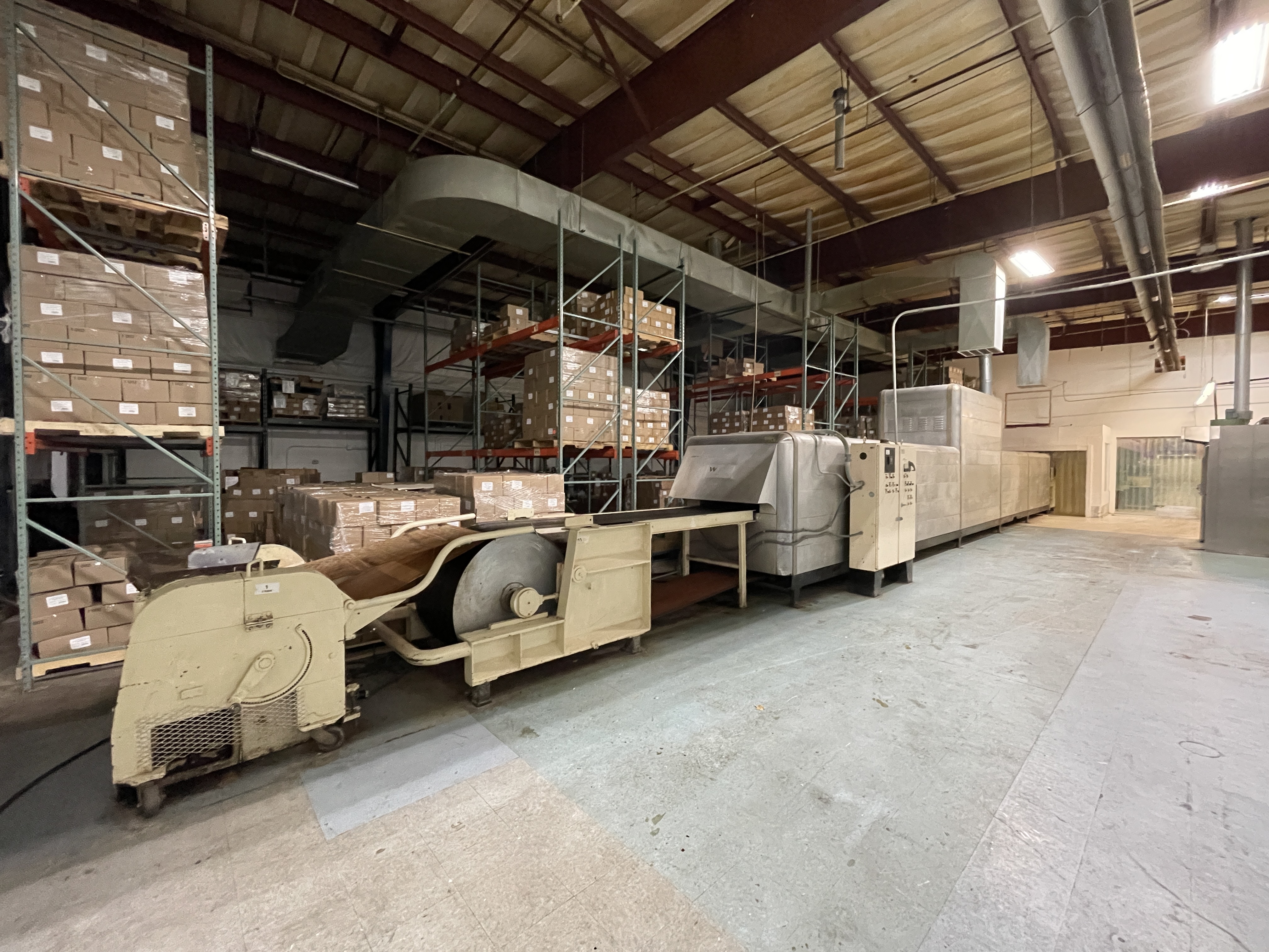 Werner Lehara 28" wide x 50-ft long Steel Bank oven. 10-ft infeed and 3 ...