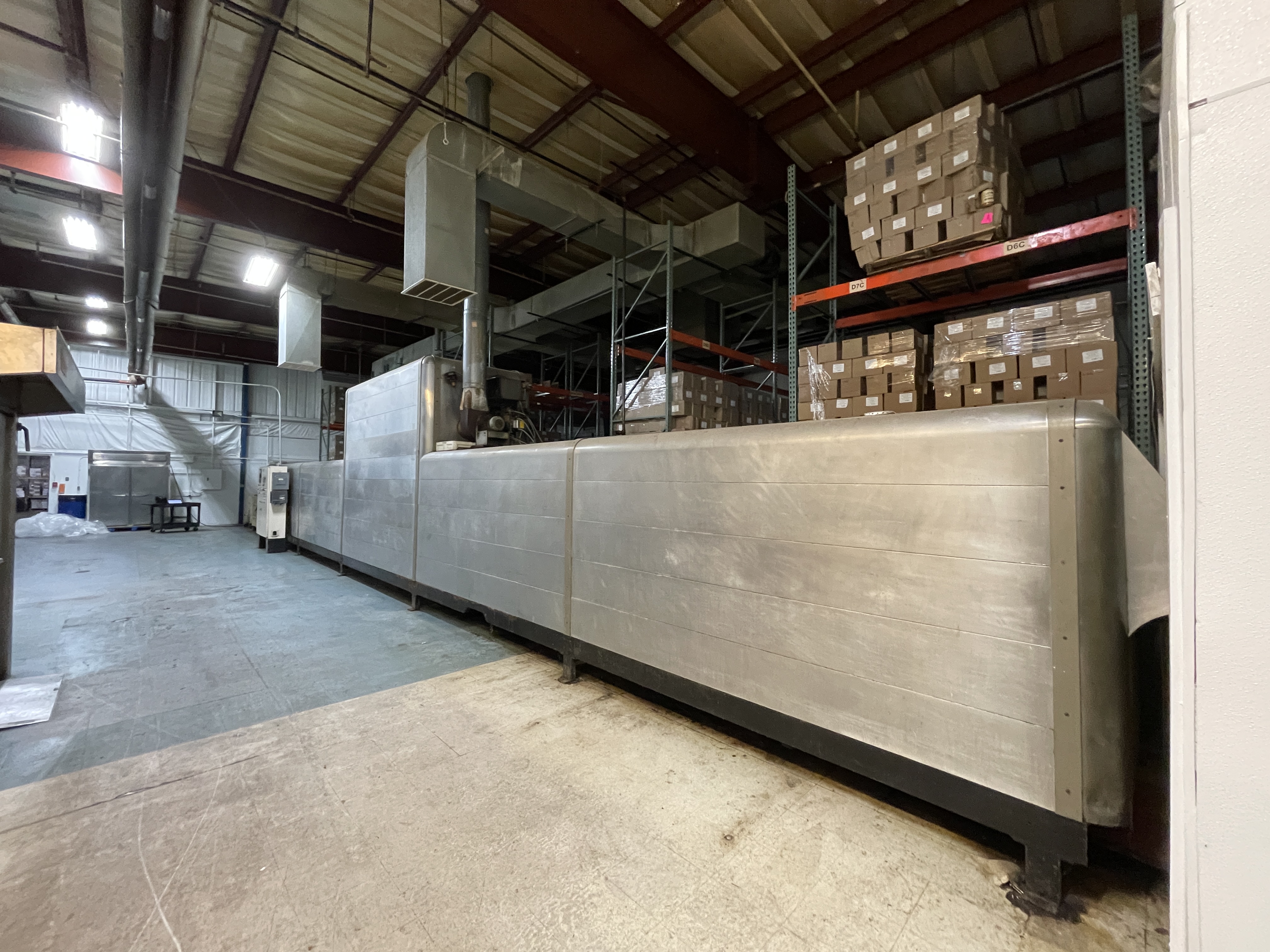 Werner Lehara 28" wide x 50-ft long Steel Bank oven. 10-ft infeed and 3 ...