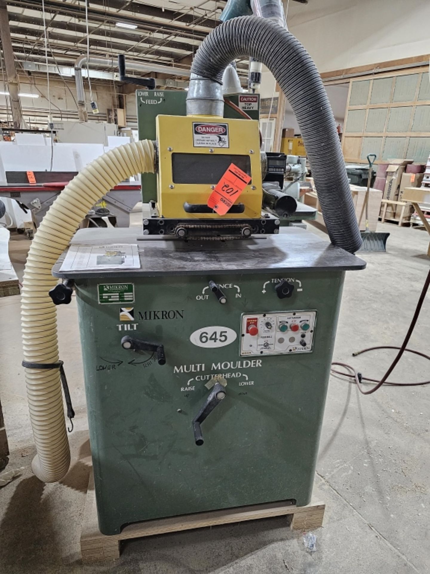 Mikron Model M645 Tilting Arbor Multi Moulder With 6000RPM Spindle, 5HP ...