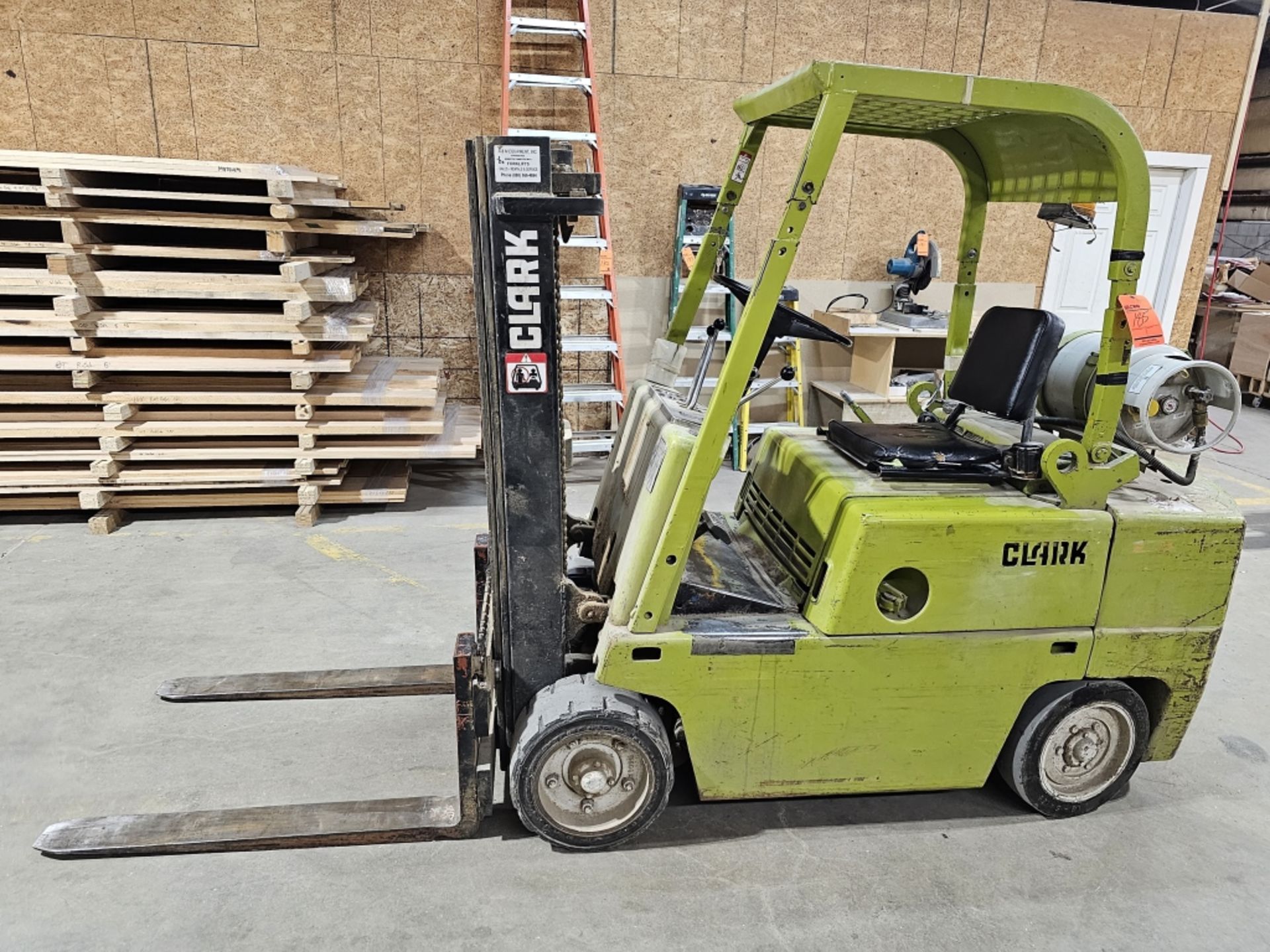 Clark Equipment Model C 500 55 lb cap, solid tire LP Forklift, sn 50 ...