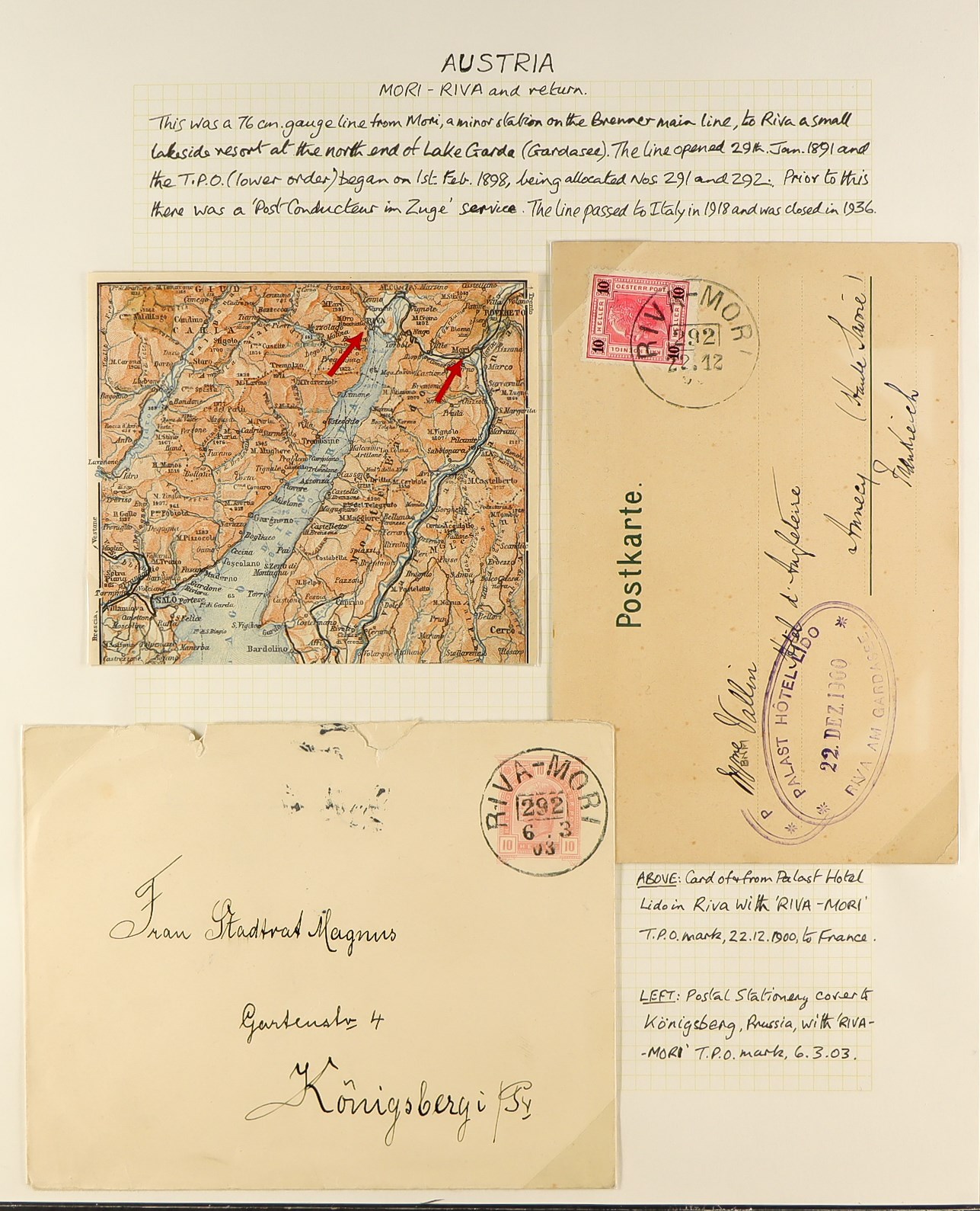 AUSTRIA TRAVELLING POST OFFICES COLLECTION 1870's-1930's of covers and ...
