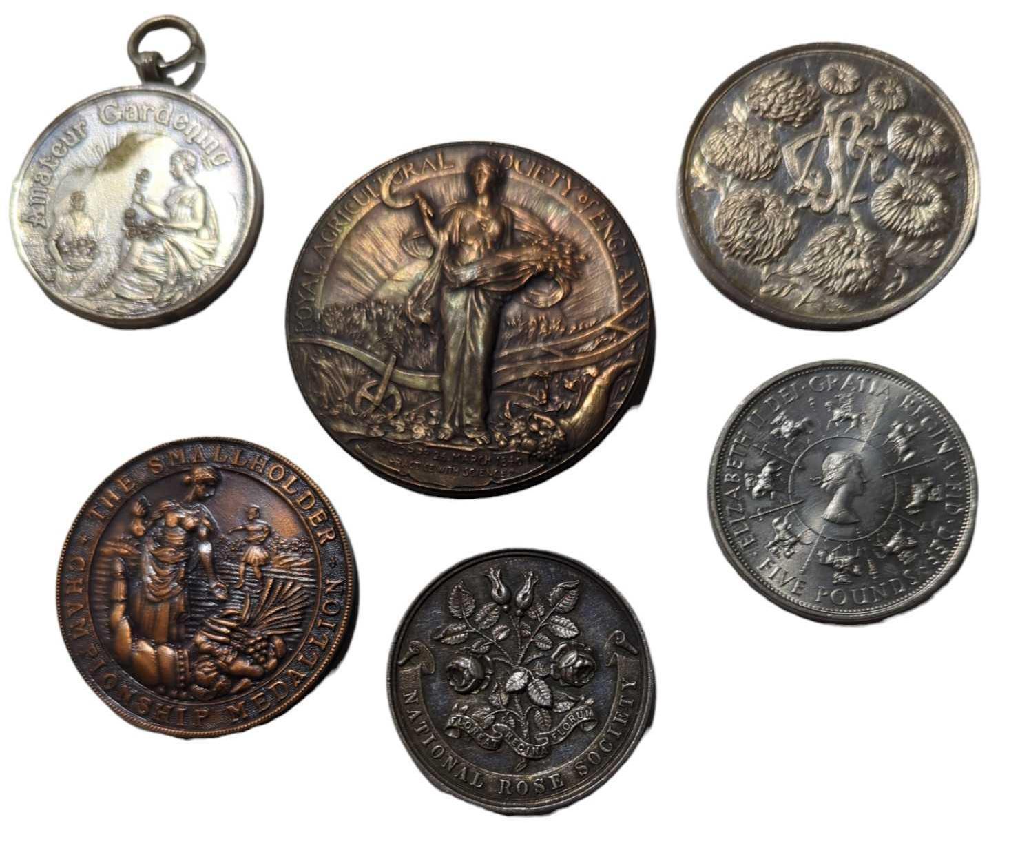 A cast bronze medallion “Royal Agricultural Society of England” dated ...