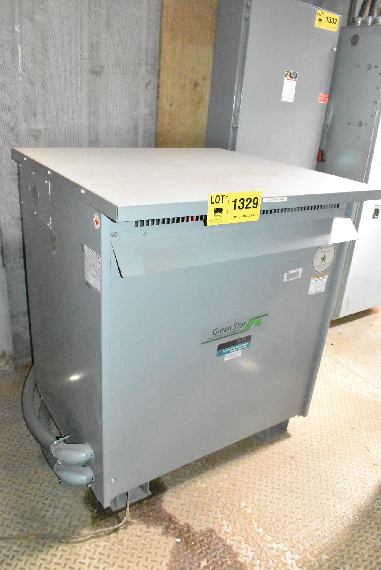 { Choice of lots: 1329 } REX MFG. 300 KVA TRANSFORMER WITH 600V PRIMARY ...