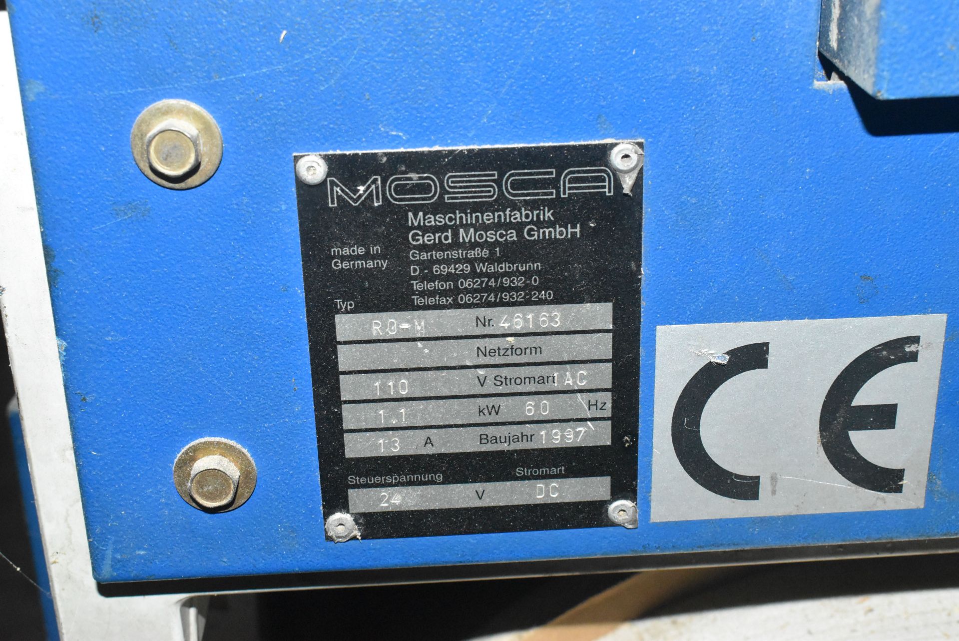 MOSCA RO-M PORTABLE AUTOMATIC STRAPPING MACHINE, S/N: 46163