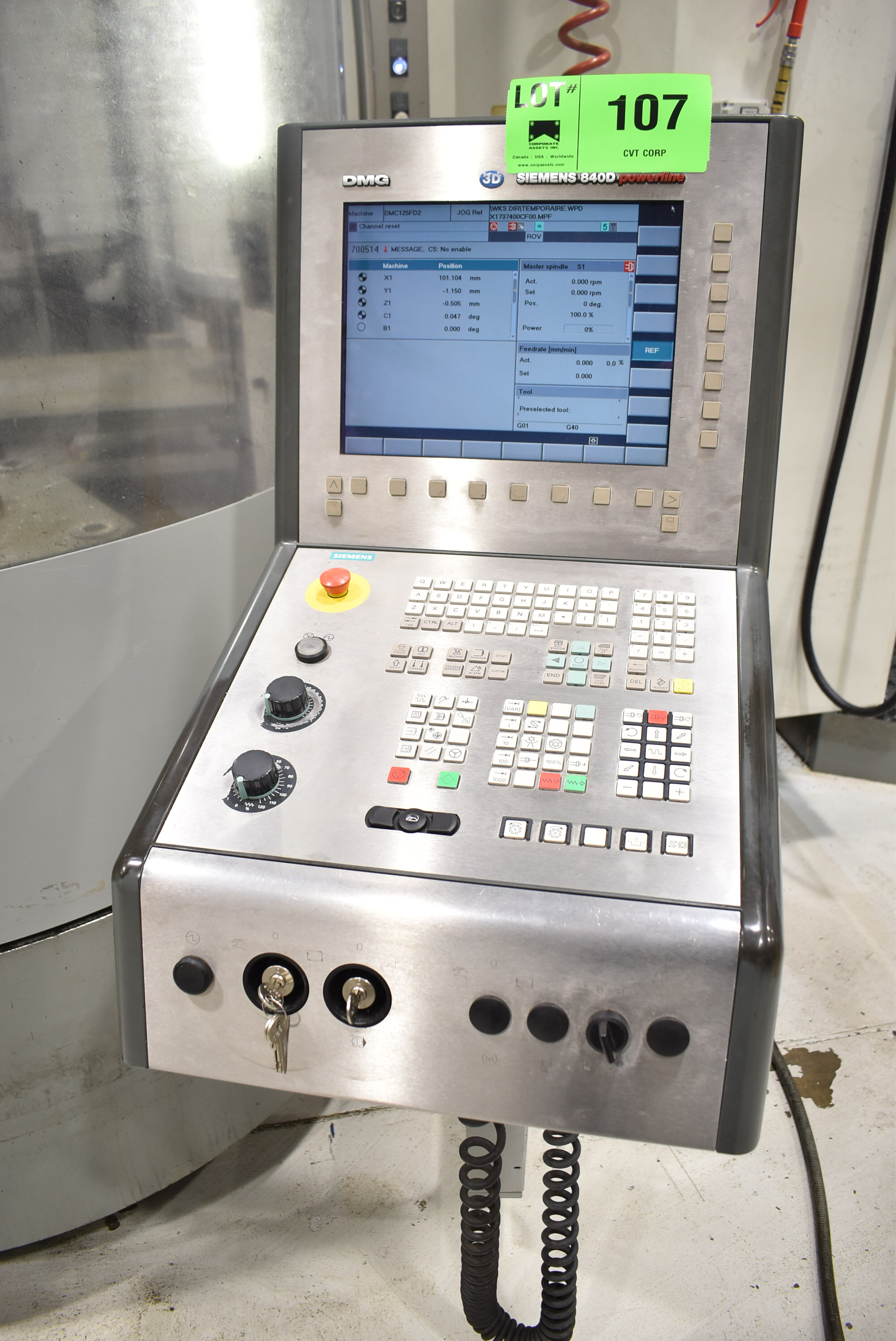 DECKEL MAHO (2007) DMC125FD DUOBLOCK 5-axis CNC high precision, high ...