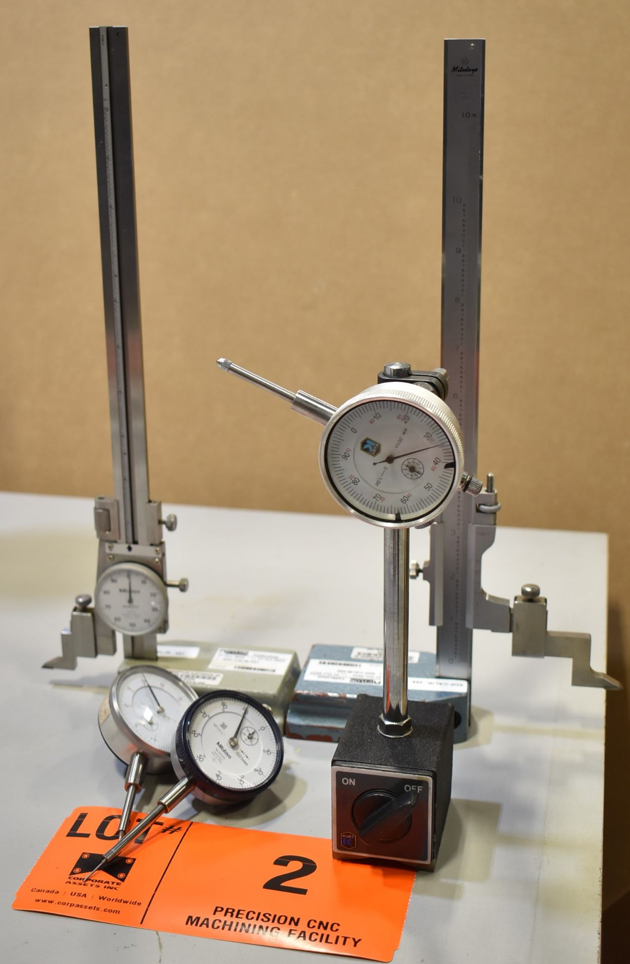 { Choice of lots: 2, 4 } LOT/ (2) HEIGHT GAUGES & DIAL INDICATORS WITH ...
