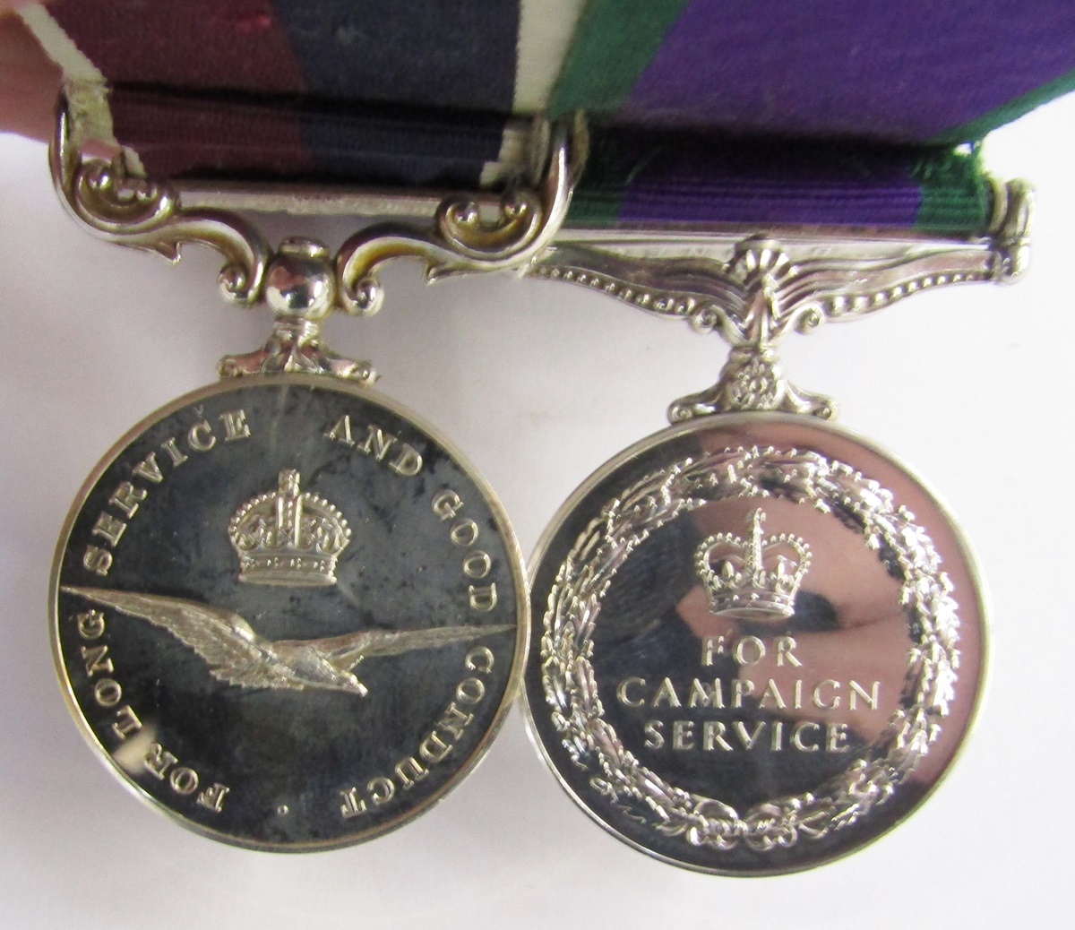 Two Queen Elizabeth II RAF medals, campaign service and for long ...